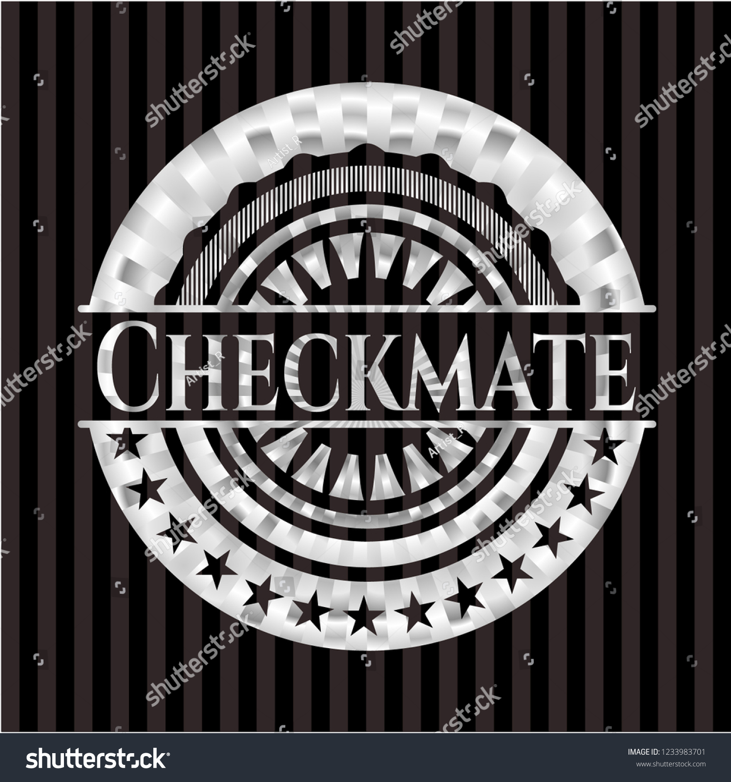 Checkmate Silver Shiny Emblem Stock Vector (Royalty Free) 1233983701 ...
