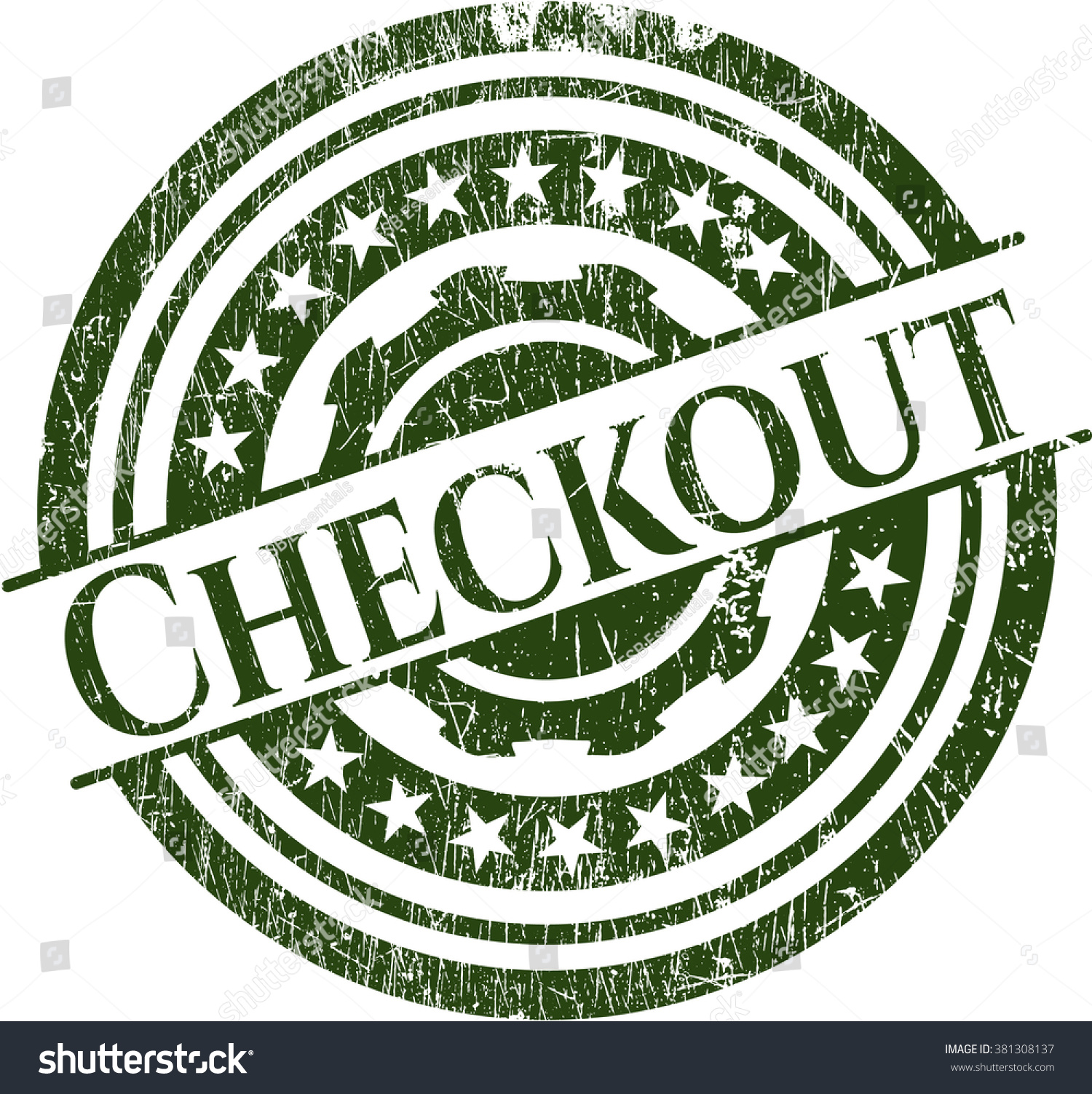 Checkout Rubber Seal Stock Vector (Royalty Free) 381308137 | Shutterstock