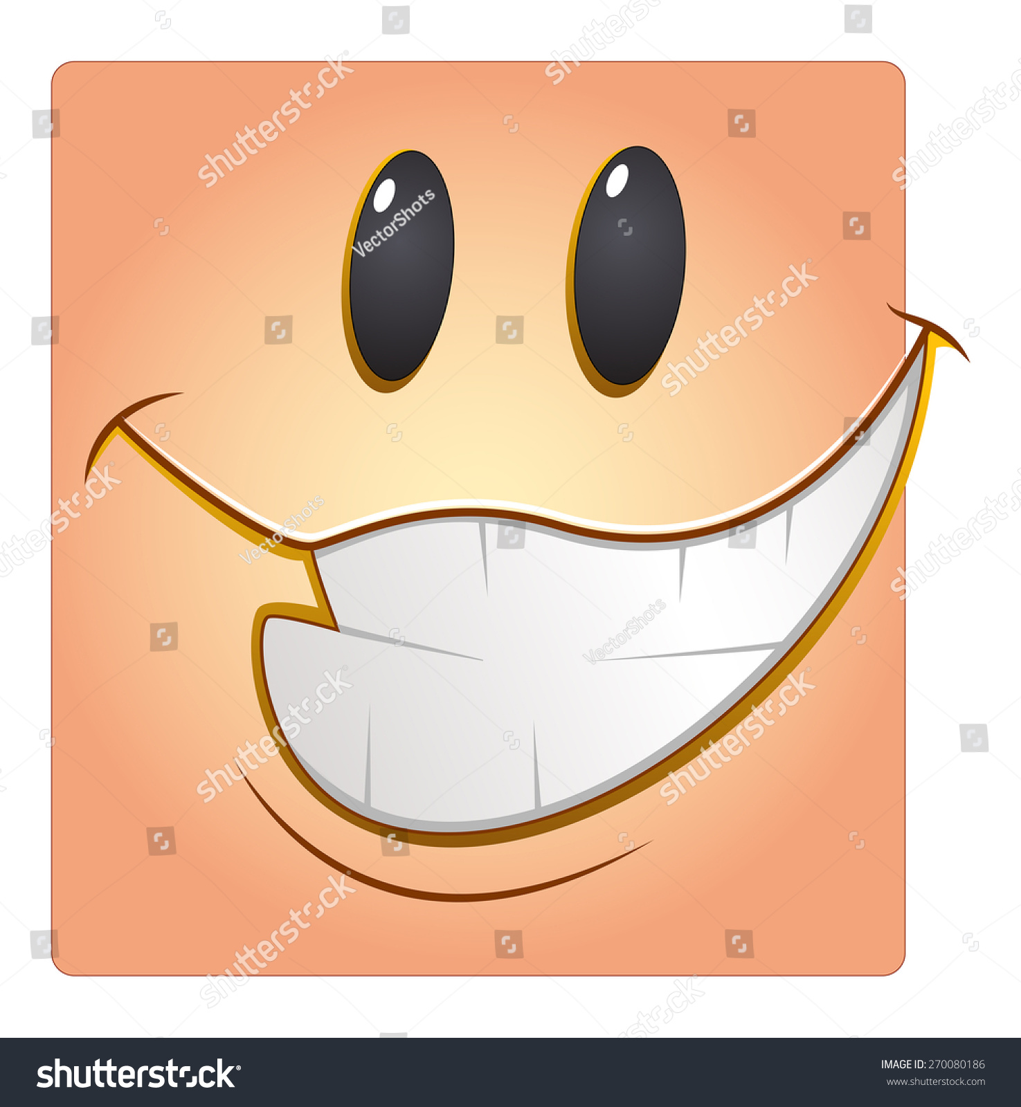 Cheerful Face Box Smiley Stock Vector (Royalty Free) 270080186 ...