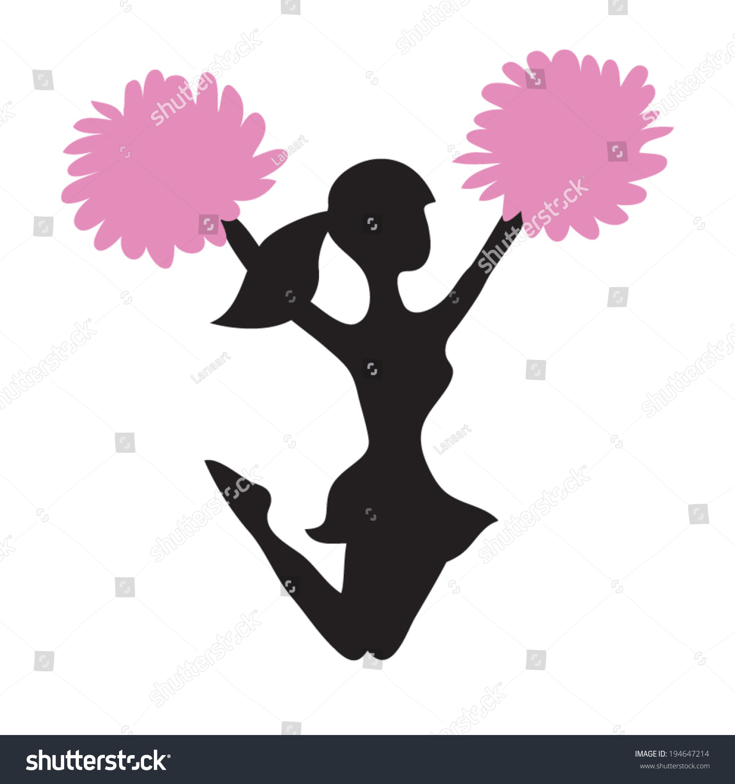 Cheerleader Vector Illustration Stock Vector (Royalty Free) 194647214