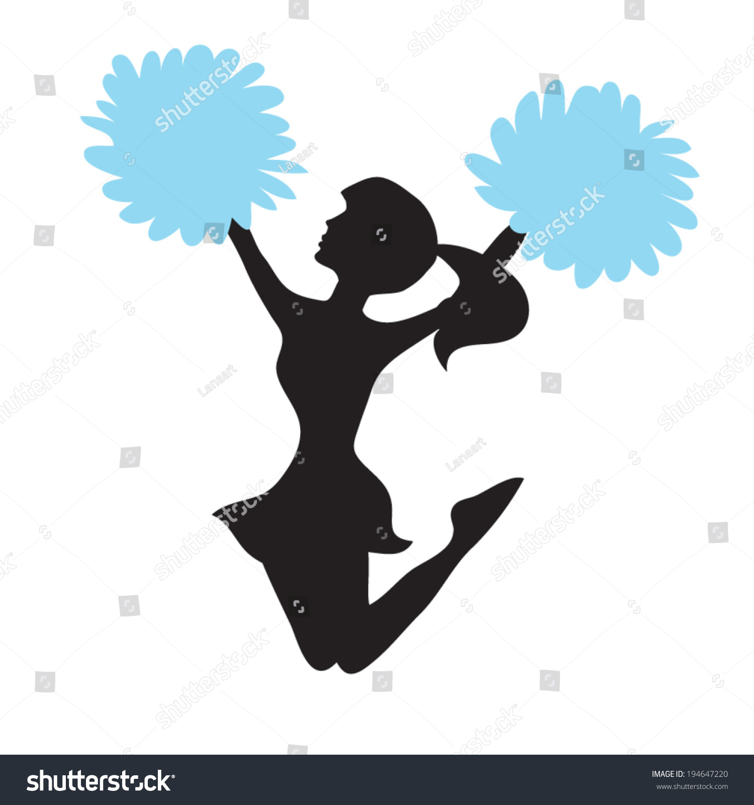 Cheerleader Vector Illustration: vector de stock (libre de regalías ...