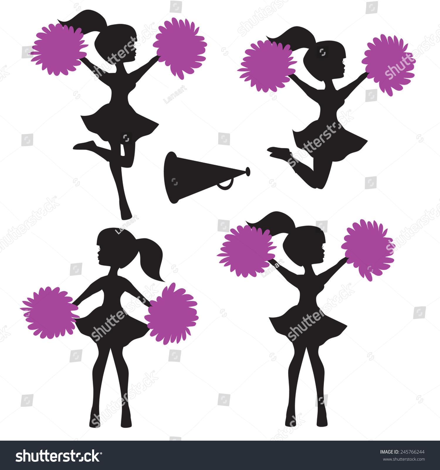 Cheerleader Vector Illustration Stock Vector (Royalty Free) 245766244