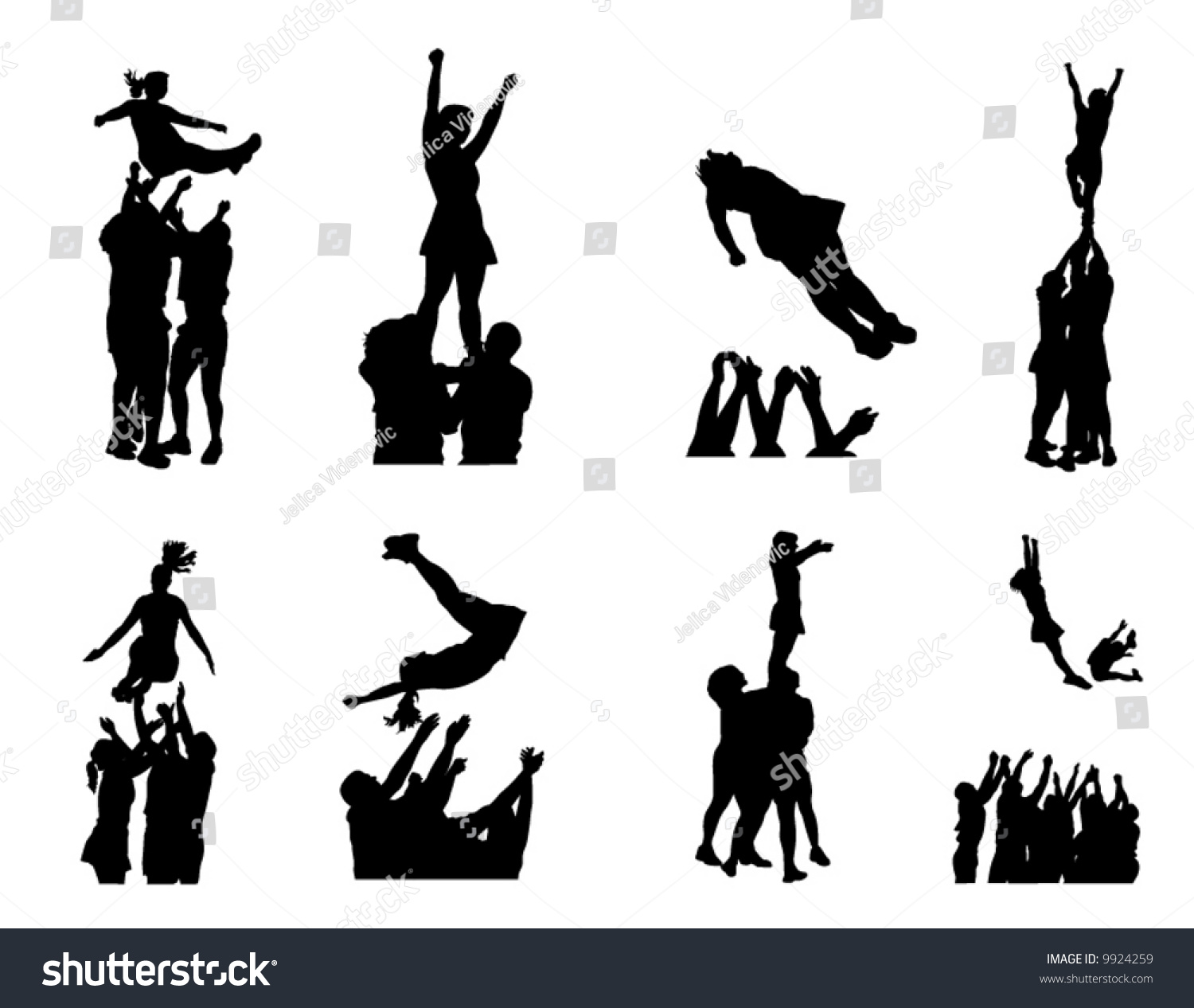 Cheerleaders Stock Vector (Royalty Free) 9924259