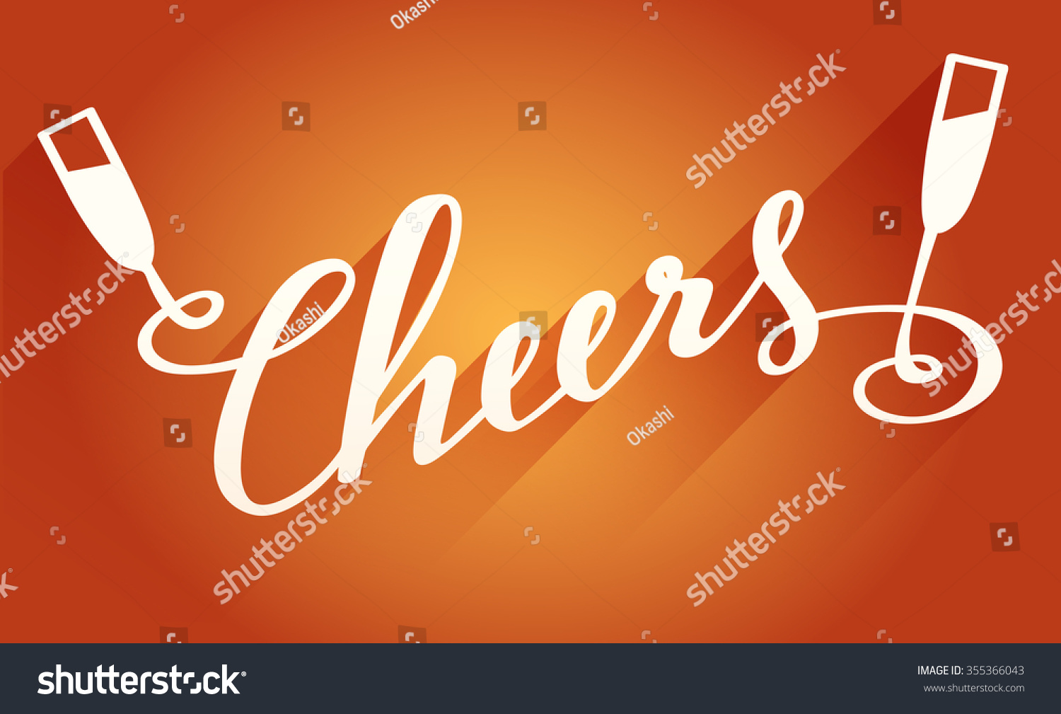 Cheers Calligraphy Vector Illustration Stock Vector (Royalty Free ...
