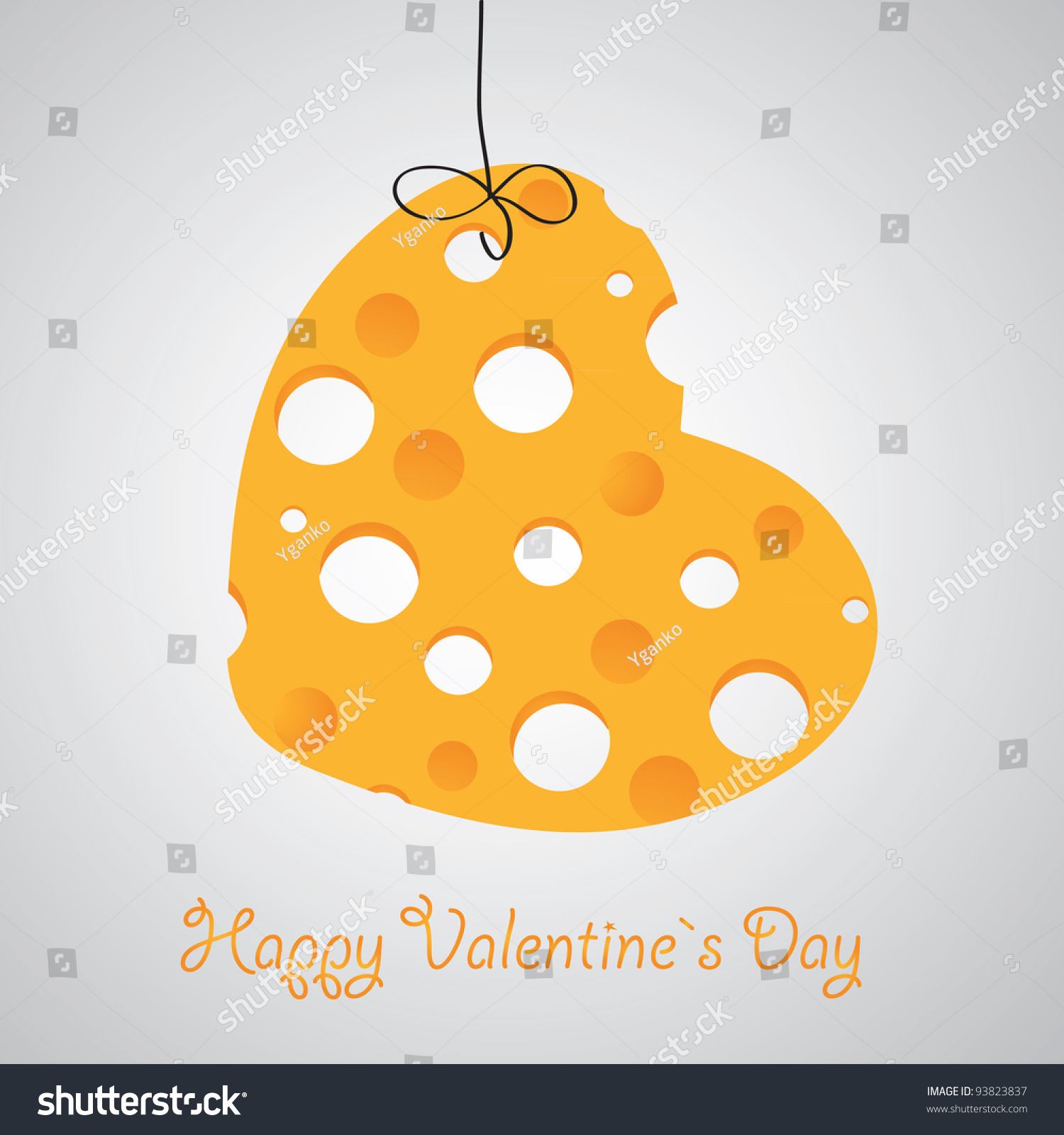 Cheese Heart Vector Illustration Stock Vector (Royalty Free) 93823837 ...