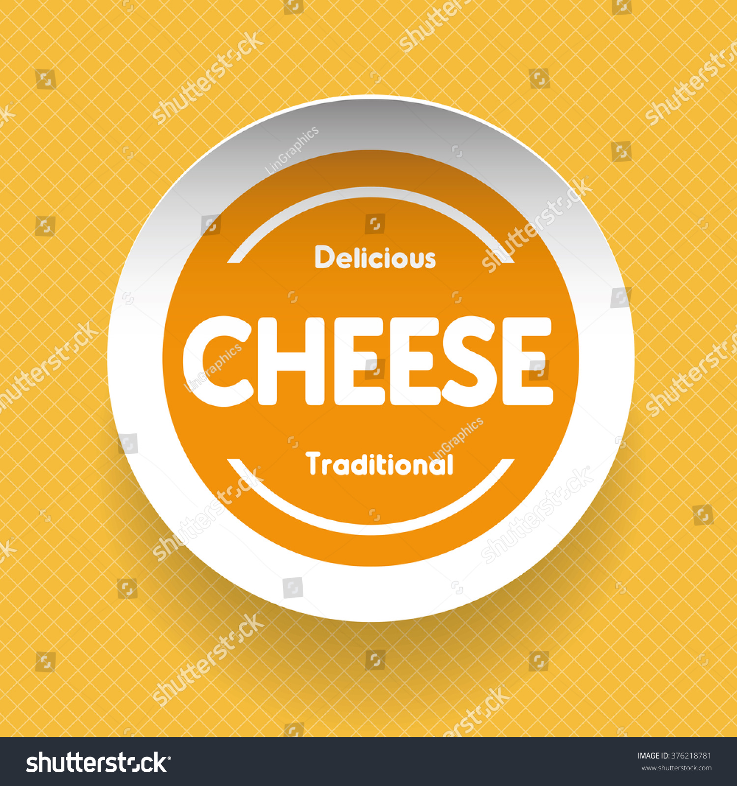 Cheese Label Vector Stock Vector (Royalty Free) 376218781
