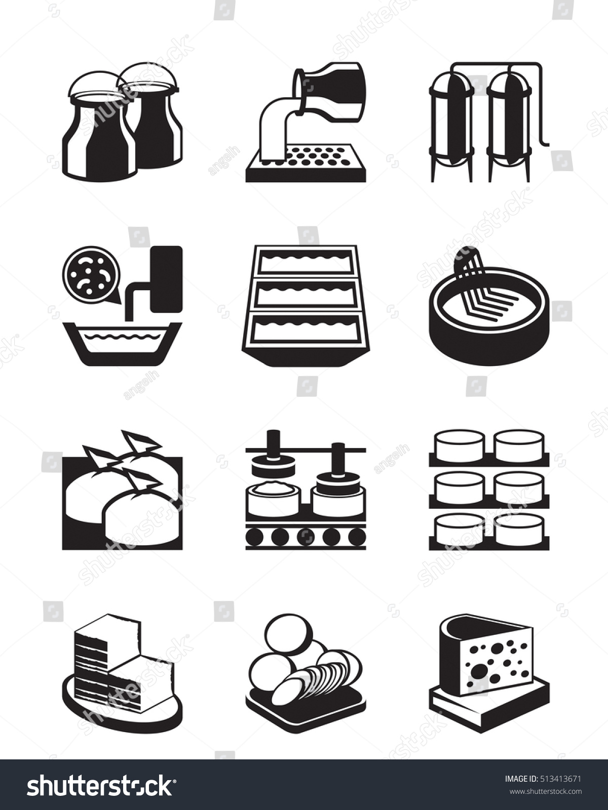 Cheese Production Process Vector Illustration Stock Vector (Royalty Free) 513413671 | Shutterstock