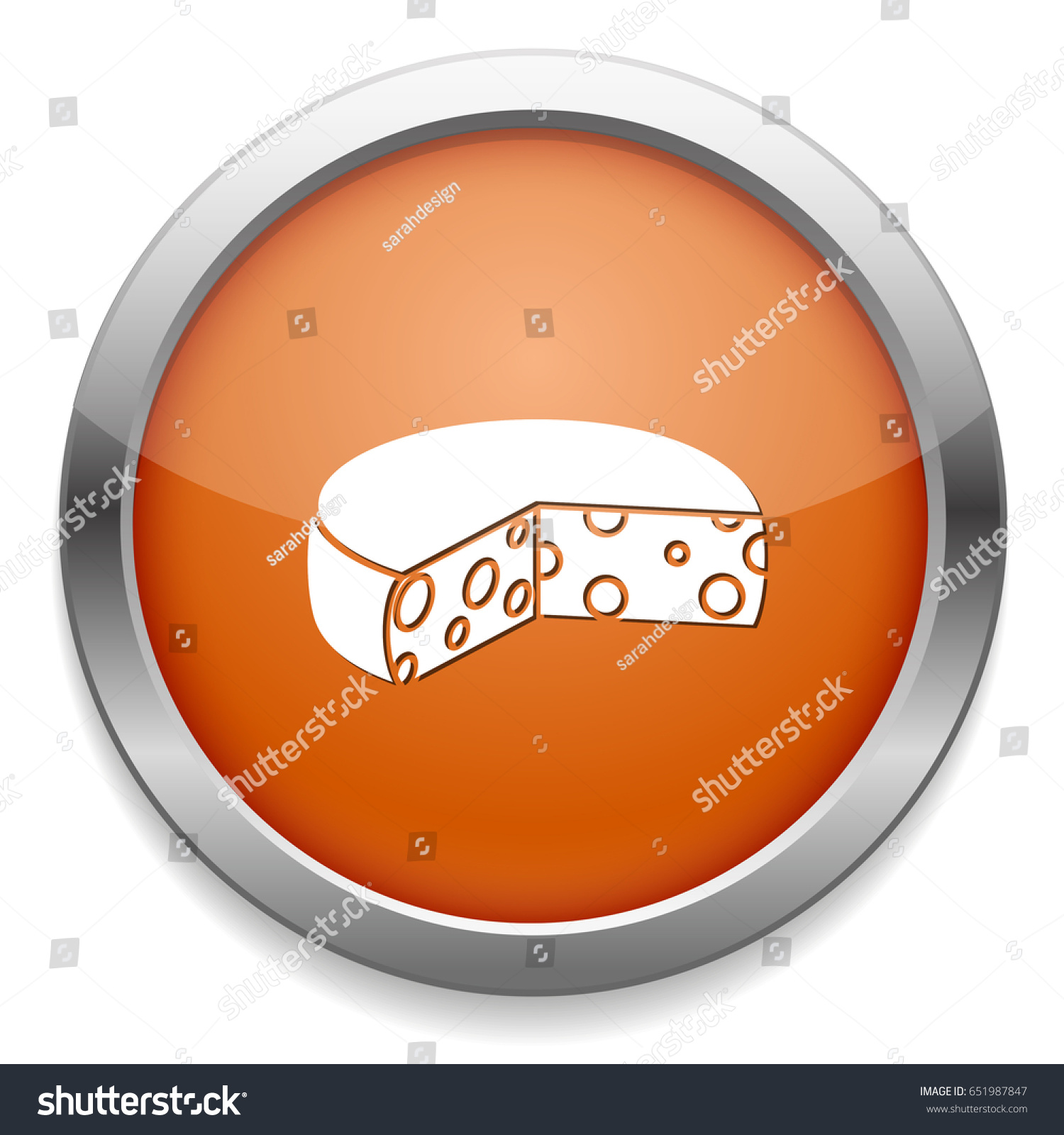 Cheese Round Icon Stock Vector (Royalty Free) 651987847 | Shutterstock