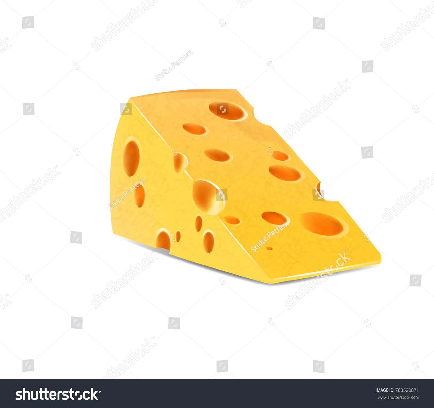 Cheese Triangle Isolated On White Background Stock Vector (Royalty Free ...