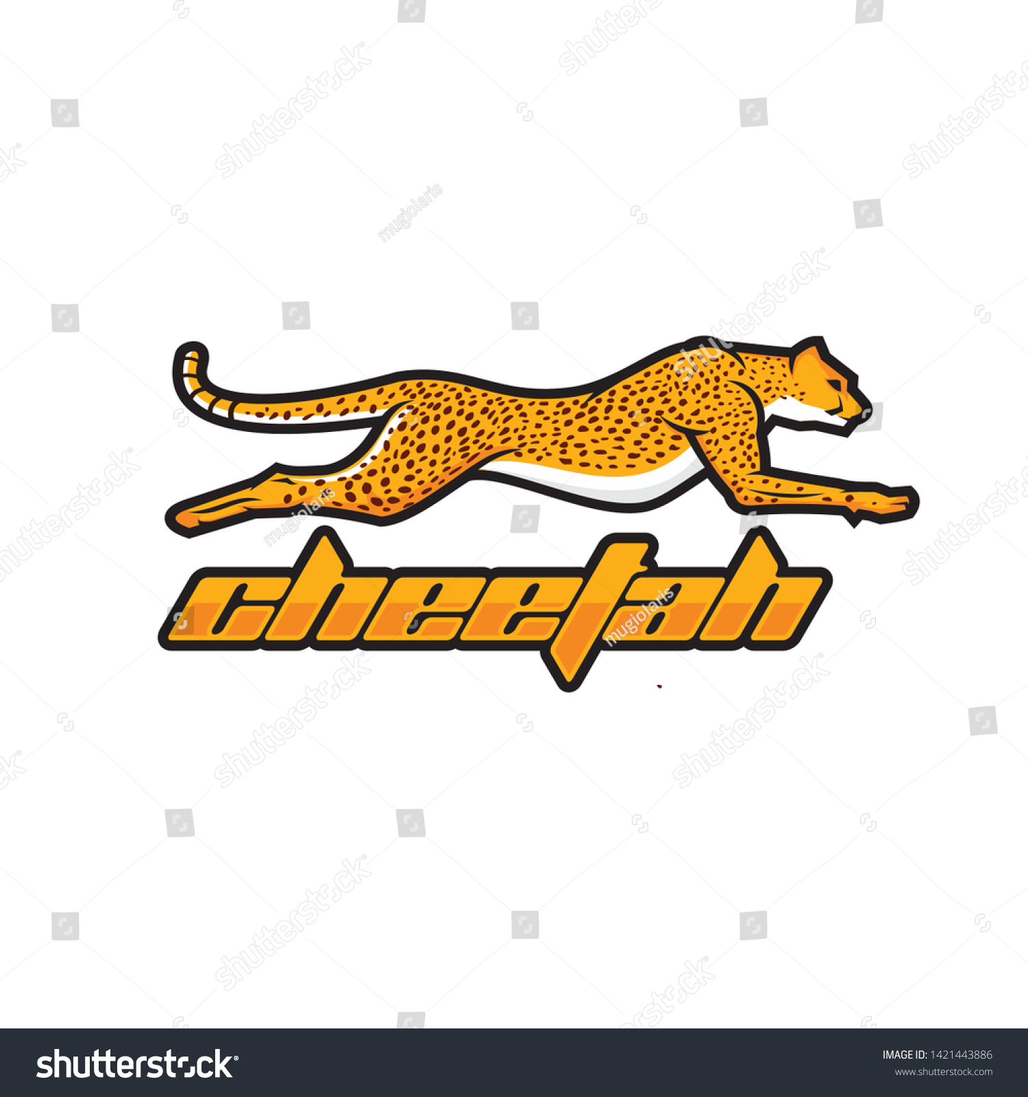 Cheetah Logo Template Vector Illustration Stock Vector (Royalty Free ...