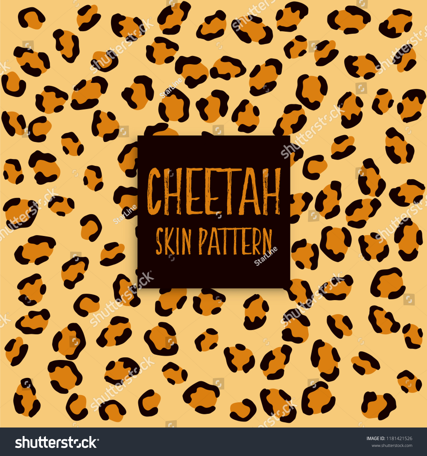 Cheetah Skin Texture Print Pattern Stock Vector (Royalty Free ...