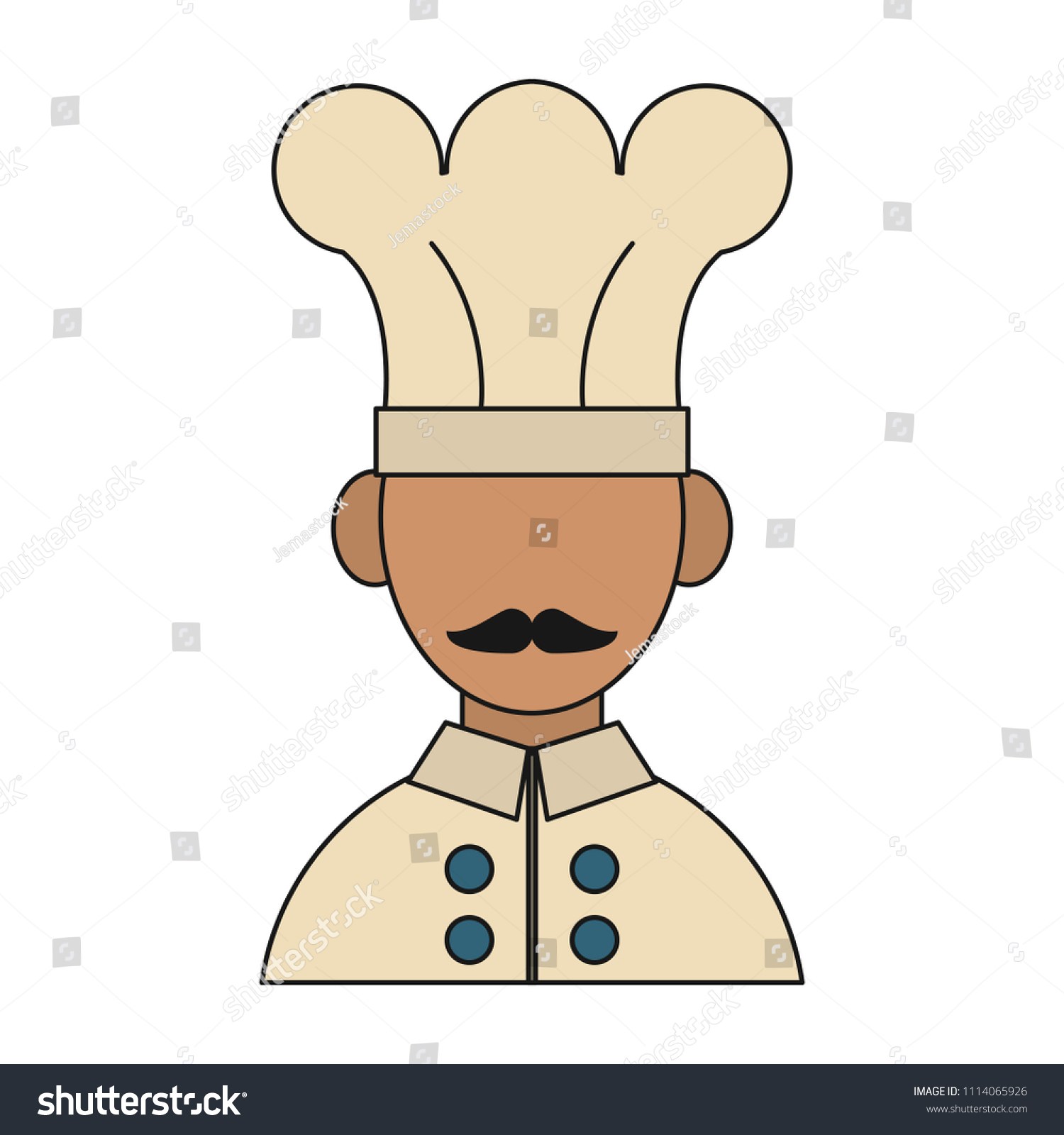 Chef Avatar Profile Stock Vector (Royalty Free) 1114065926