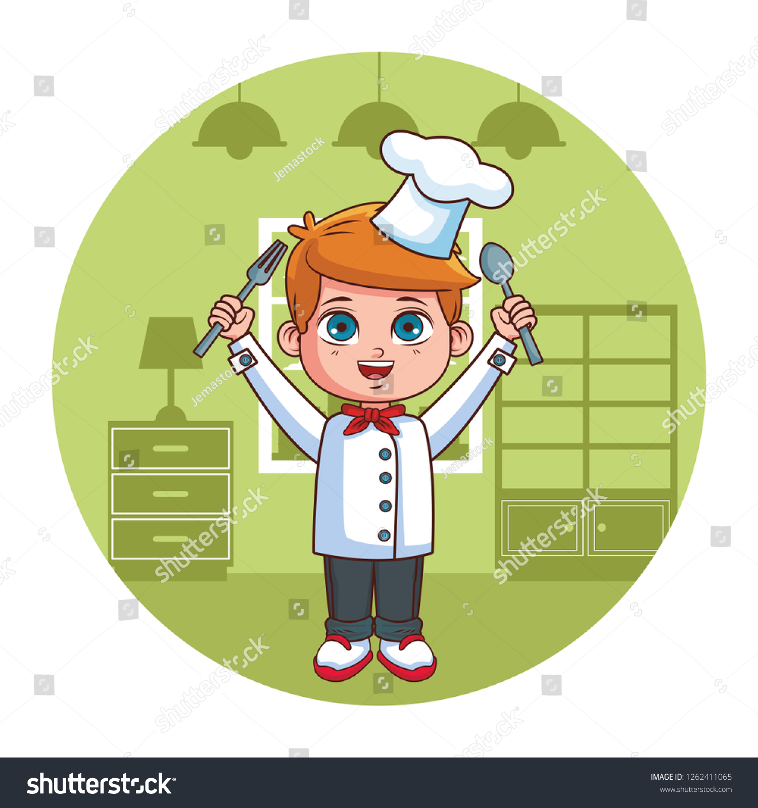Chef Boy Cartoon Stock Vector (Royalty Free) 1262411065 | Shutterstock