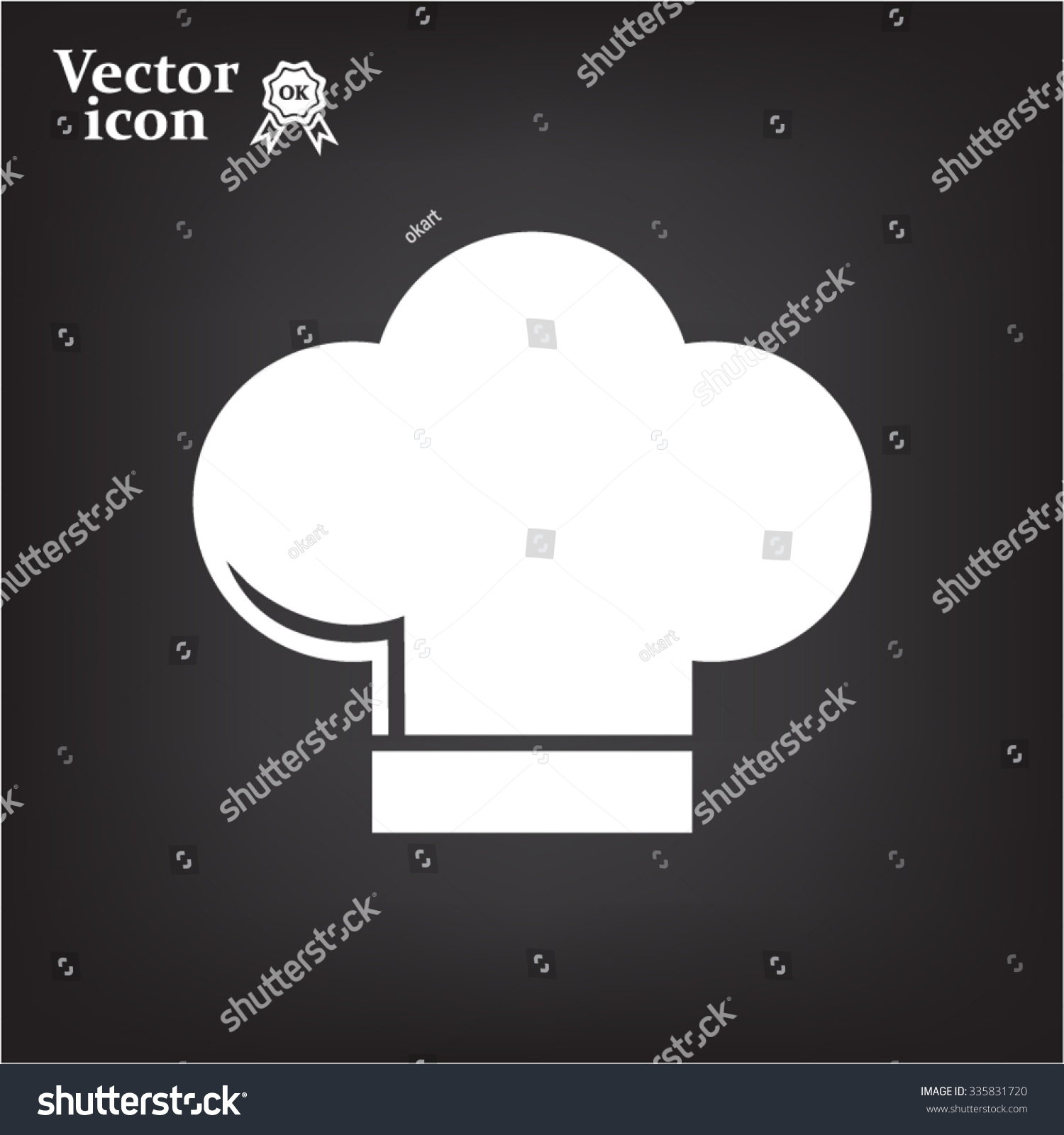 Chef Cap Icon Cooking Cap Stock Vector (Royalty Free) 335831720