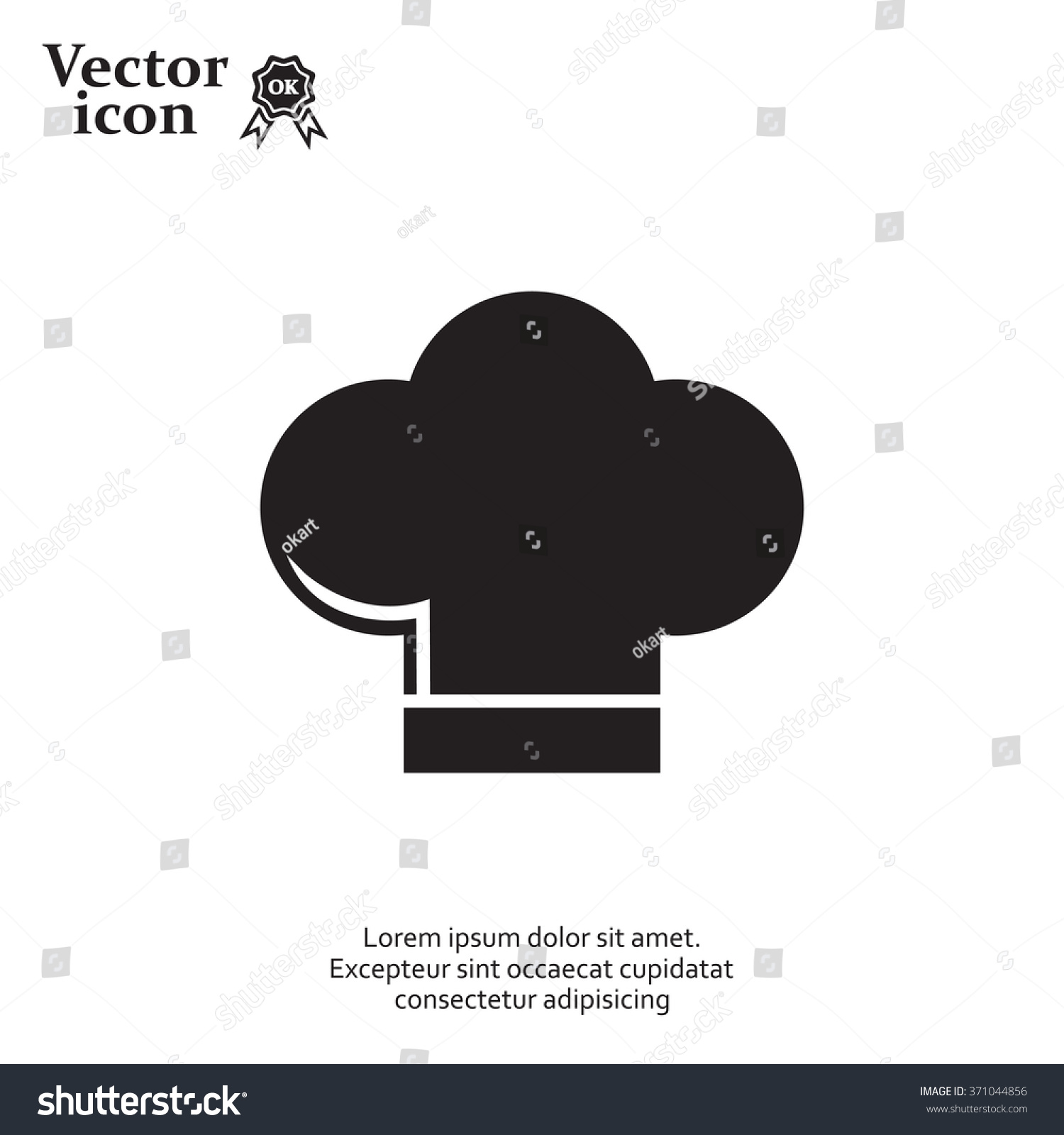 Chef Cap Icon Cooking Cap Stock Vector (Royalty Free) 371044856 ...