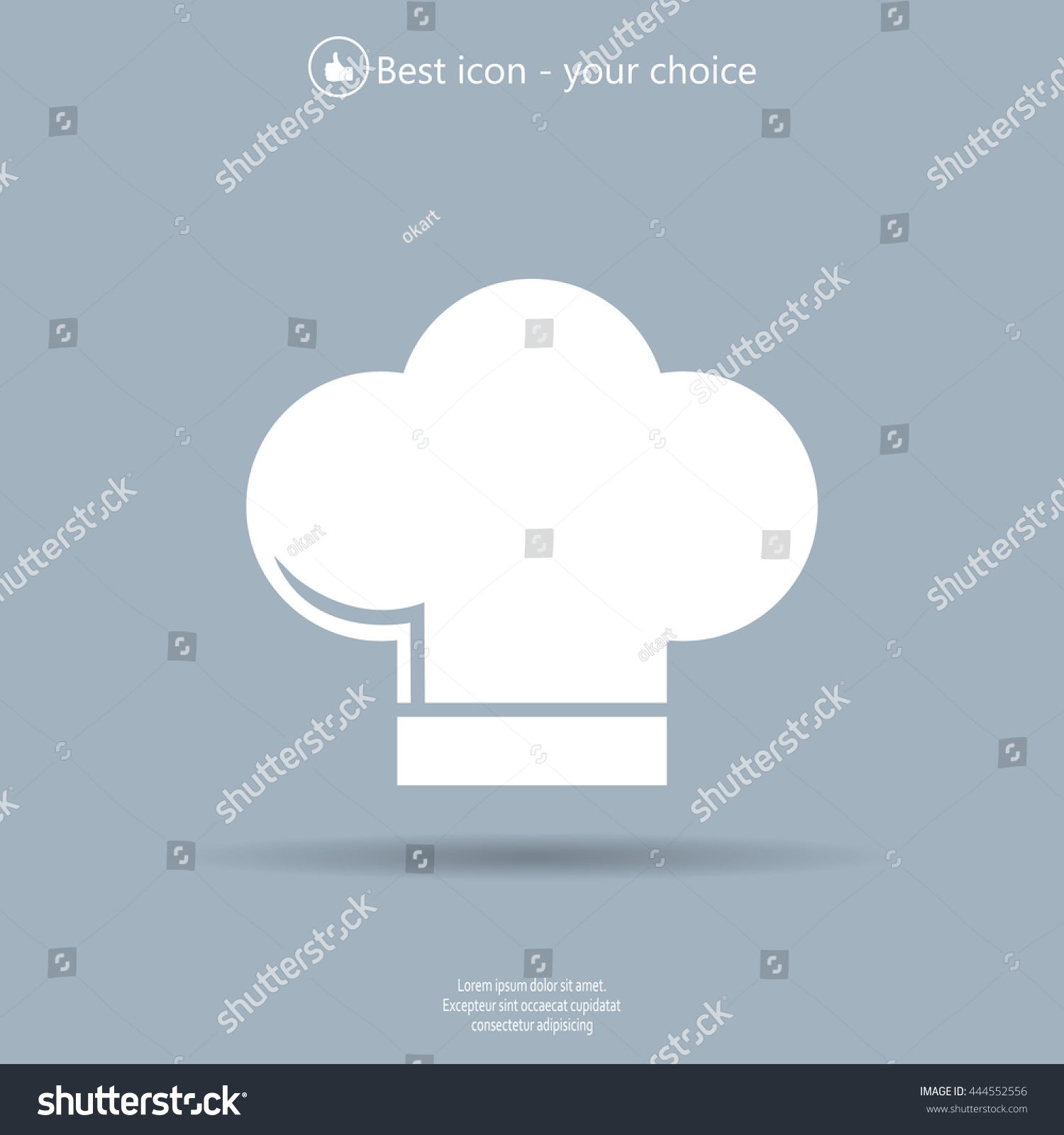 Chef Cap Icon Cooking Cap Stock Vector (Royalty Free) 444552556 ...