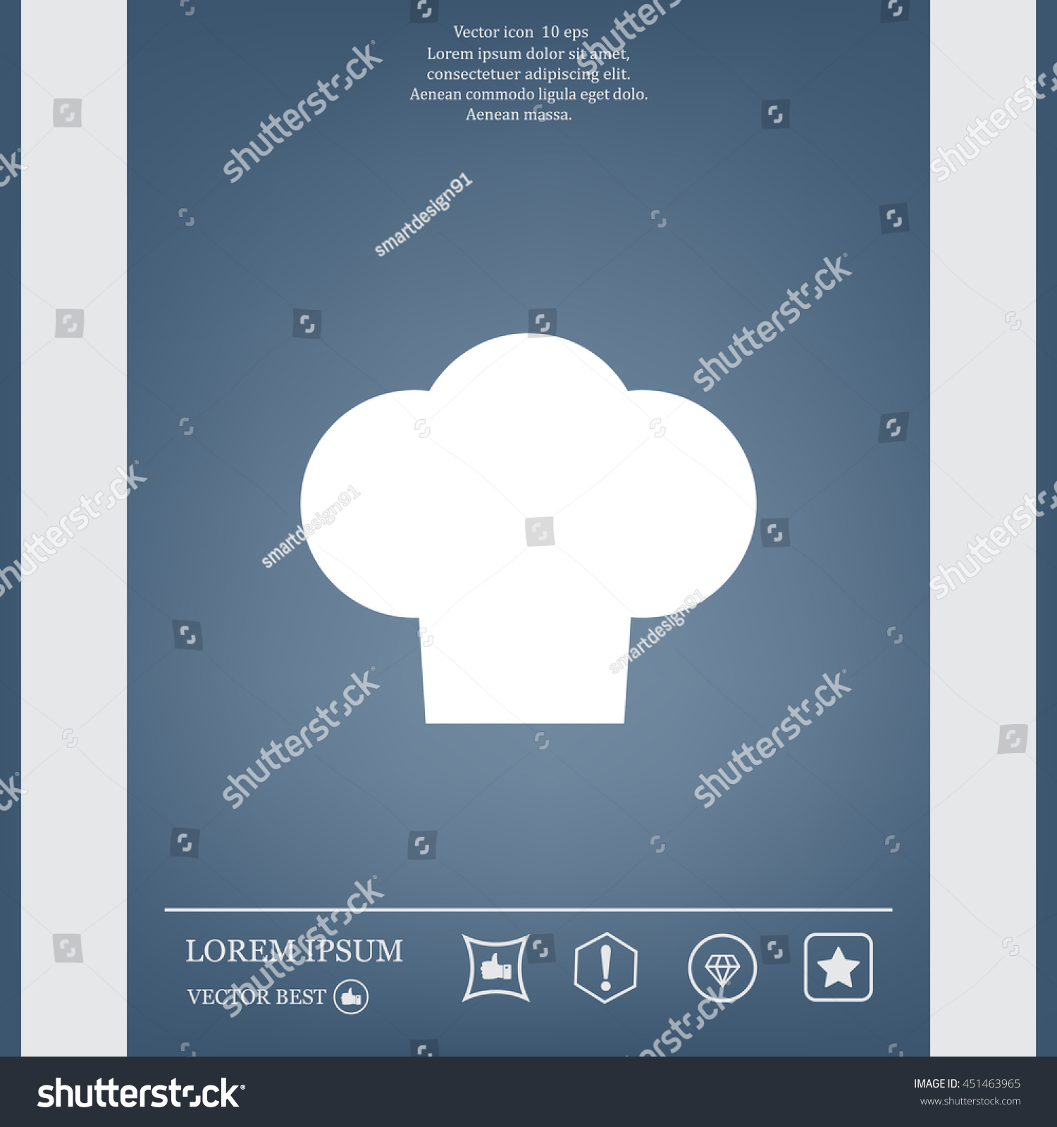 Chef Cap Icon Cooking Cap Stock Vector (Royalty Free) 451463965 ...