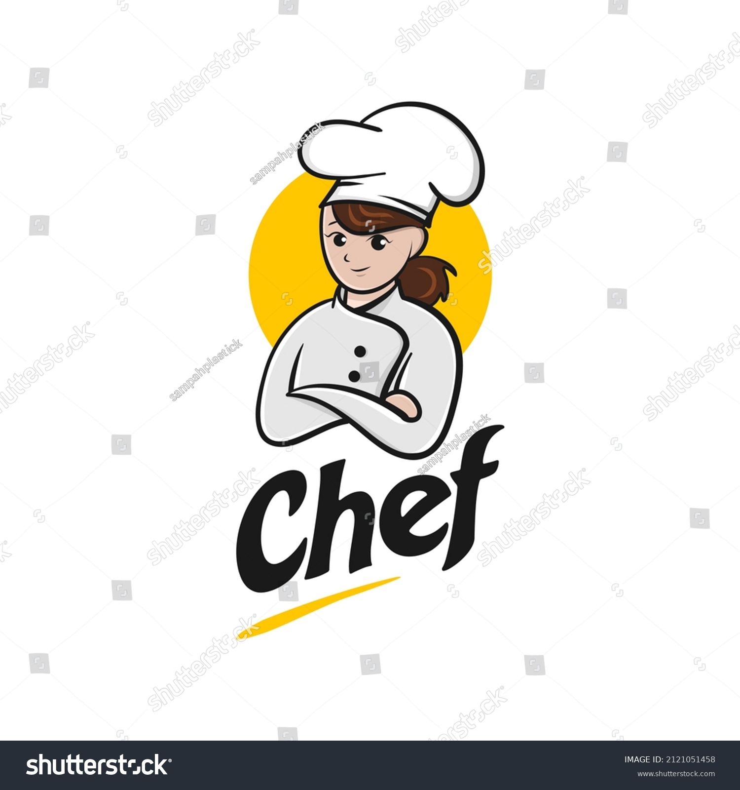 Chef Cartoon Logo Design Vector Illustration Stock Vector (Royalty Free ...