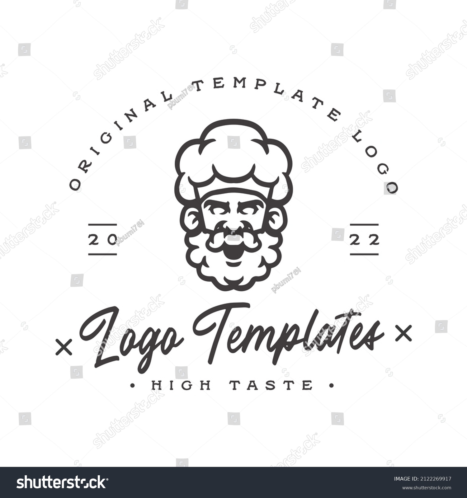 Chef Character Logo Chef Arabic Vector Stock Vector (Royalty Free ...