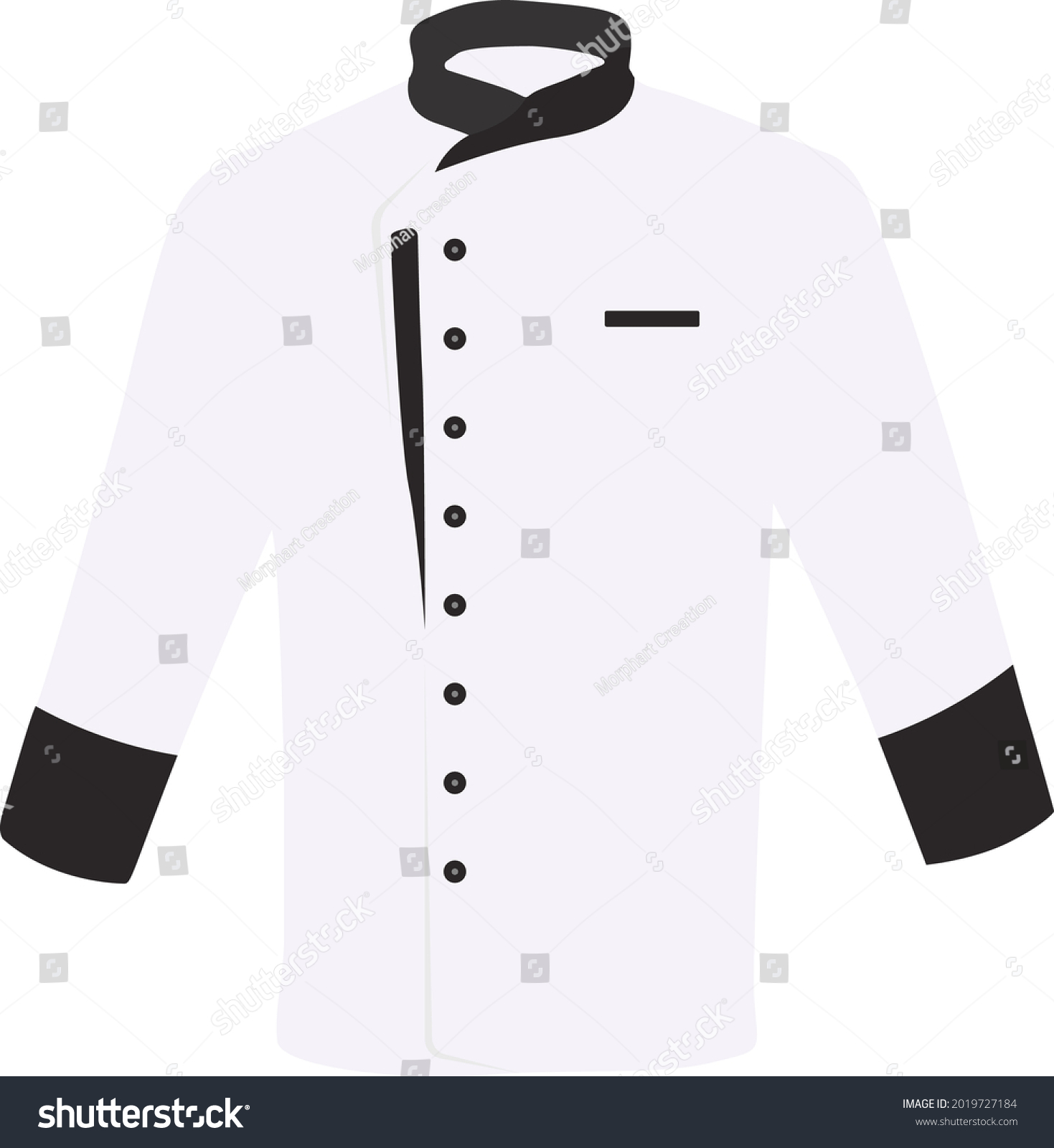 Chef Coat Illustration Vector On White Stock Vector (Royalty Free ...