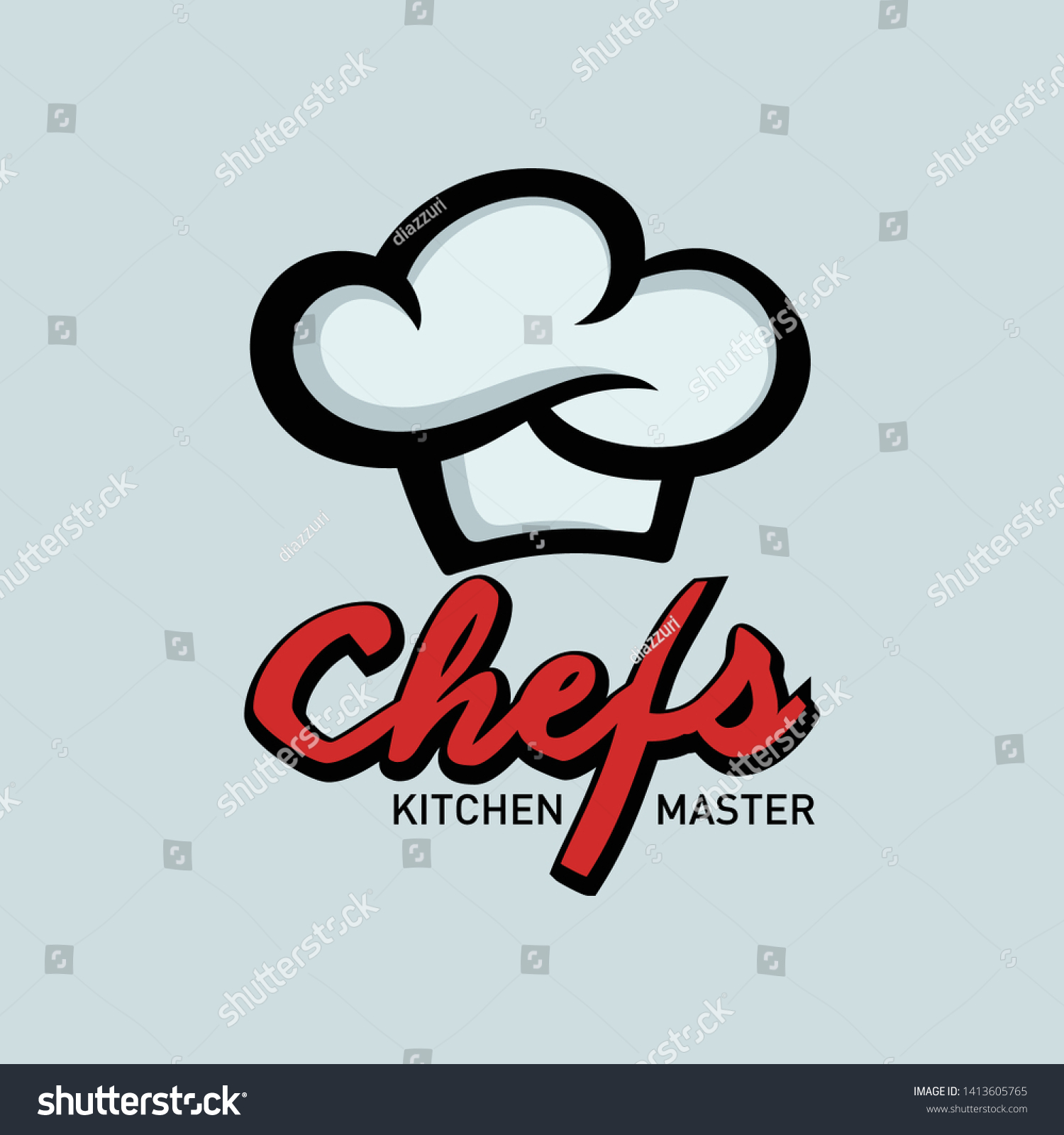 Chef Cooking Hat Logo Design: เวกเตอร์สต็อก (ปลอดค่าลิขสิทธิ์ ...