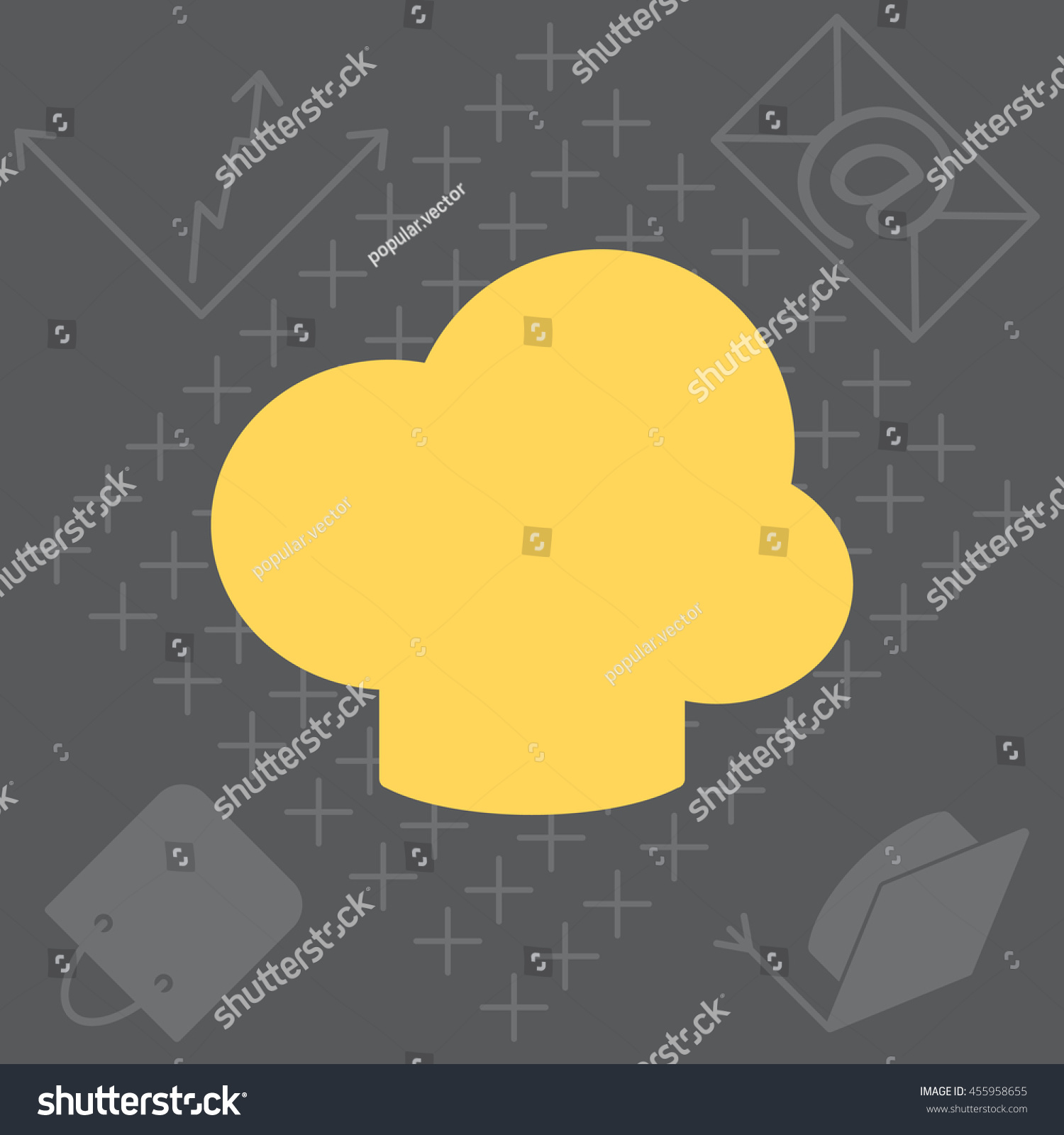 Chef Hat Icon Restaurant Menu Stock Vector (Royalty Free) 455958655 ...