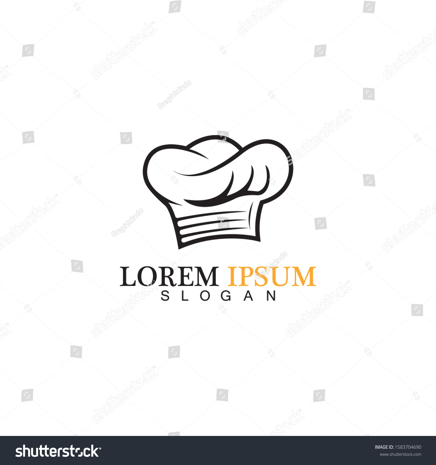 Chef Hat Logo Vector Design Template Stock Vector (Royalty Free ...