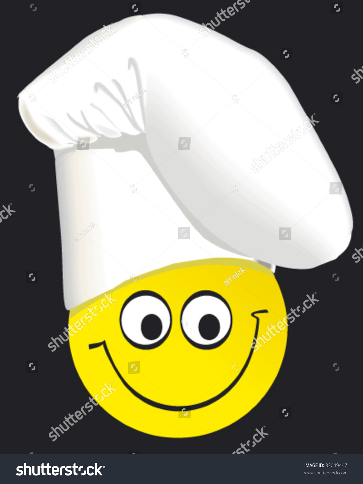Chef Hat On Smiley Face Stock Vector (Royalty Free) 33049447 | Shutterstock