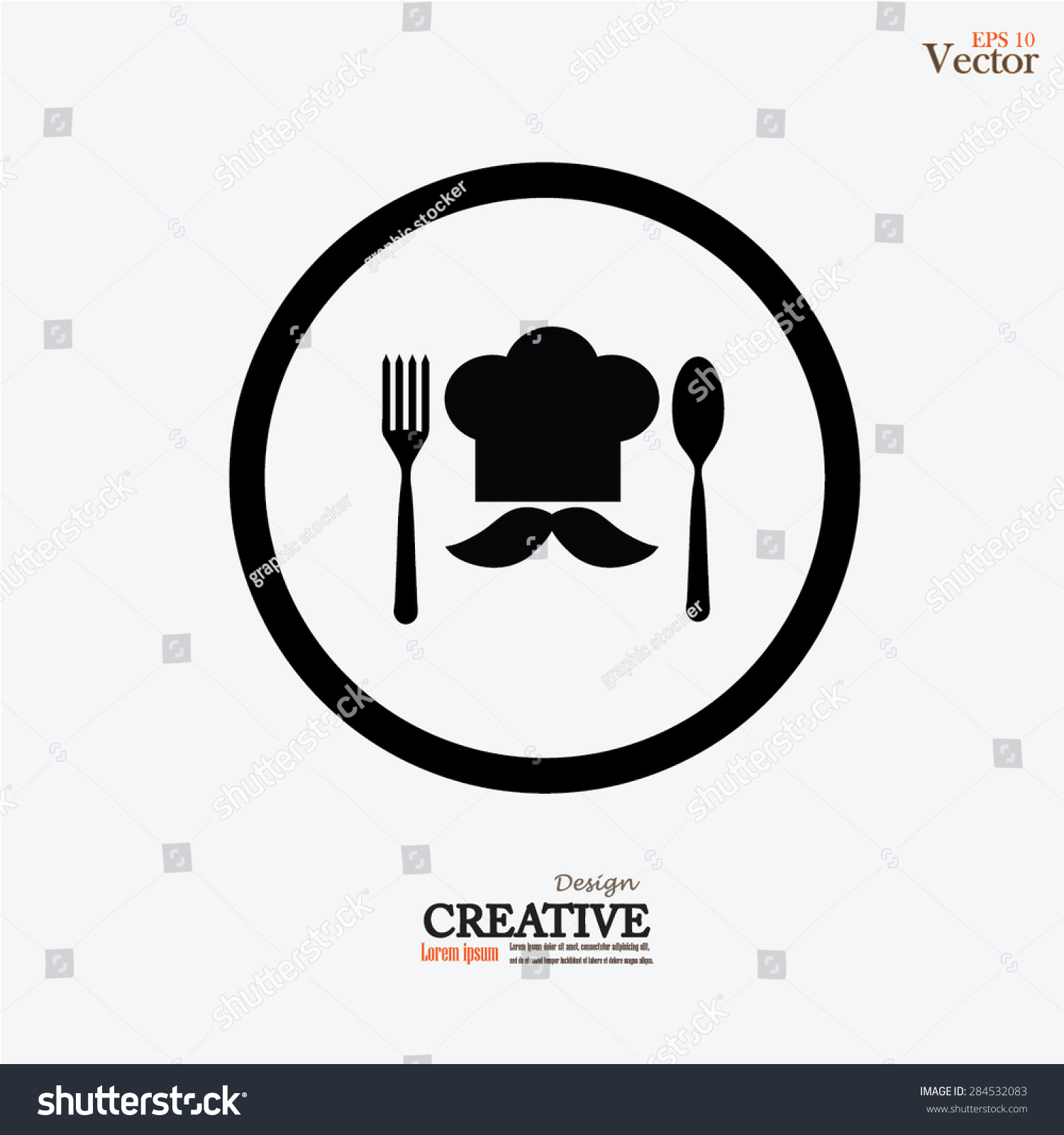 Chef Iconchef Symbolvector Illustration Stock Vector (Royalty Free ...