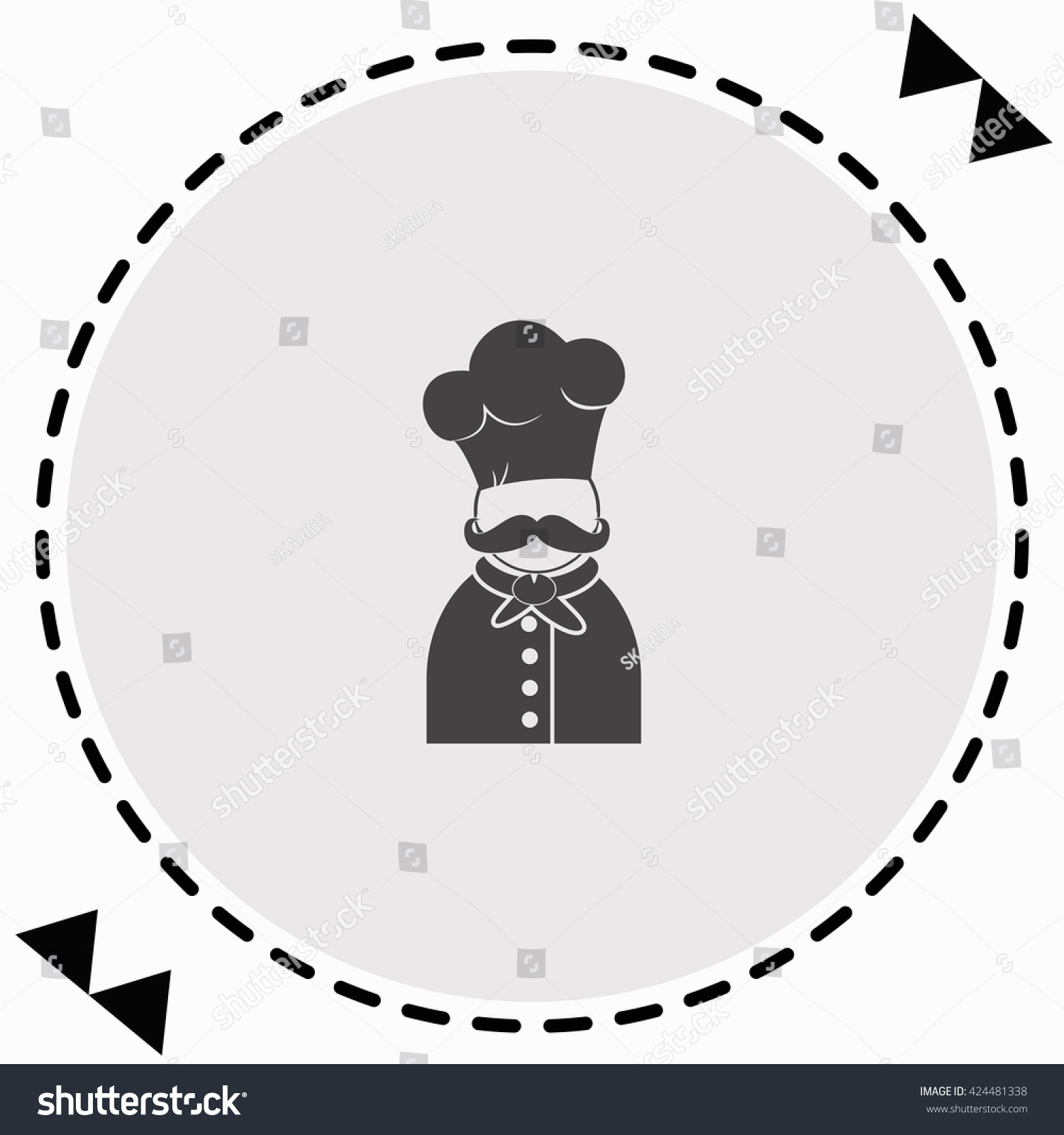 Chef Icon Flat Design Isolated Illustration Stock Vector (Royalty Free ...