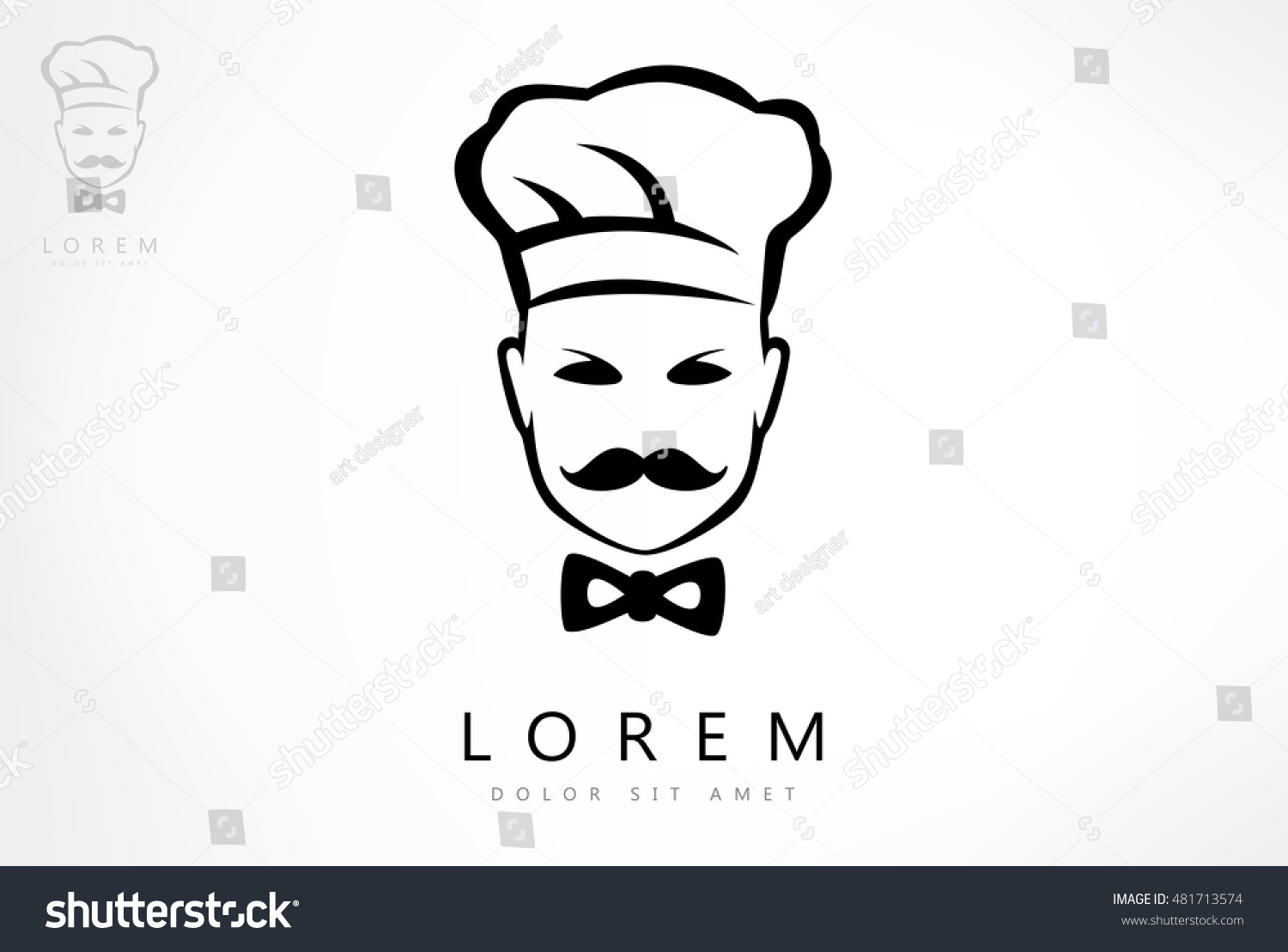 Chef Hat Moustache Vector Stock Vector (Royalty Free) 481713574 ...
