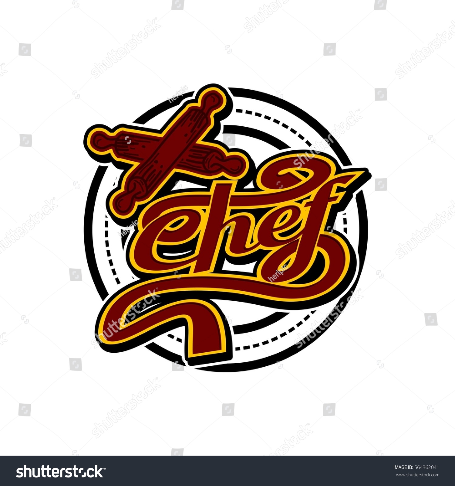 Chef Logo Typography Logo: เวกเตอร์สต็อก (ปลอดค่าลิขสิทธิ์) 564362041 ...