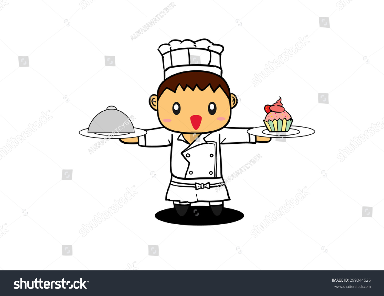 Chef Man Cartoon Vector 库存矢量图（免版税）299044526 | Shutterstock