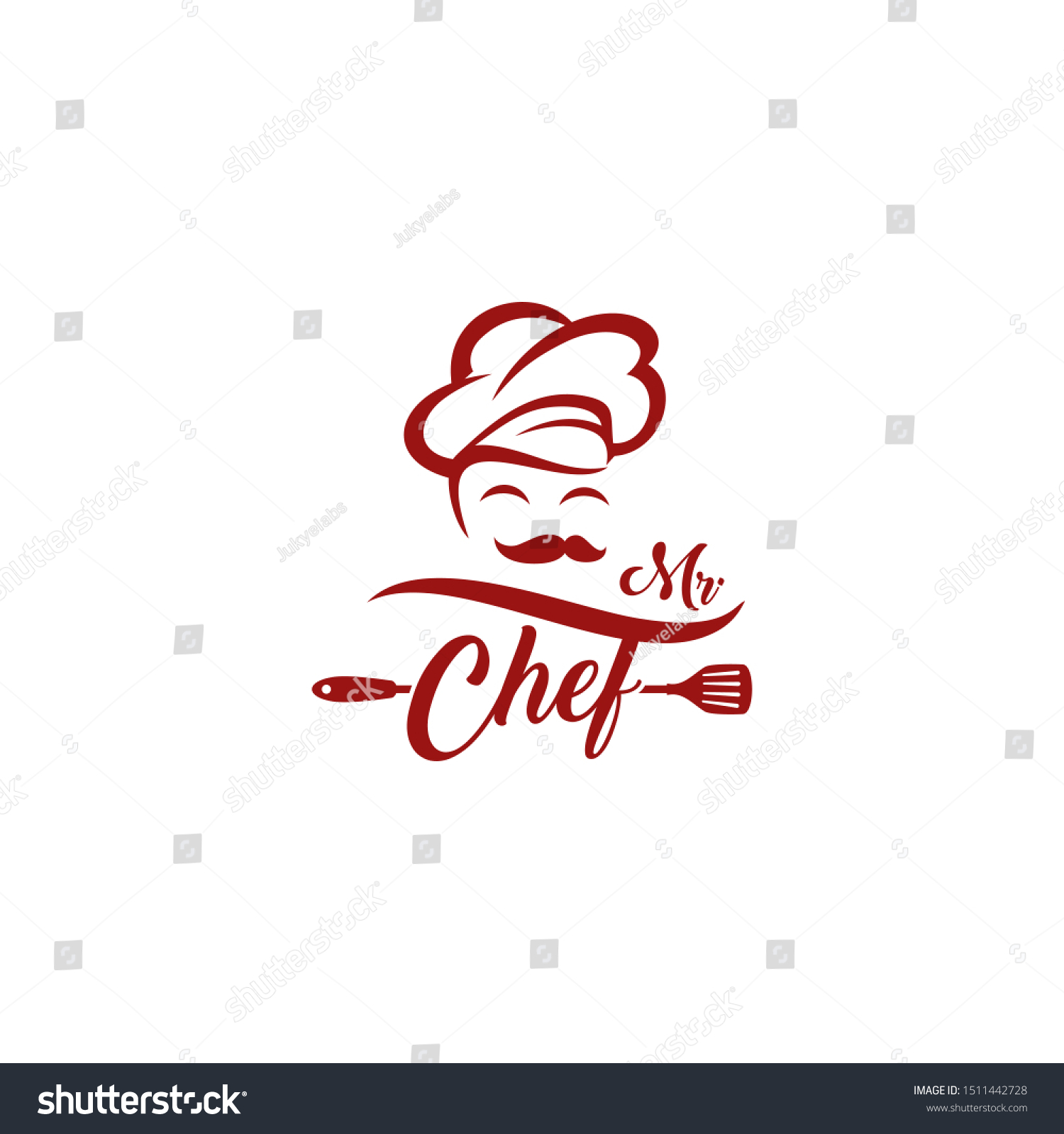 Chef Man Face Logo Vector Illustration 库存矢量图（免版税）1511442728 | Shutterstock
