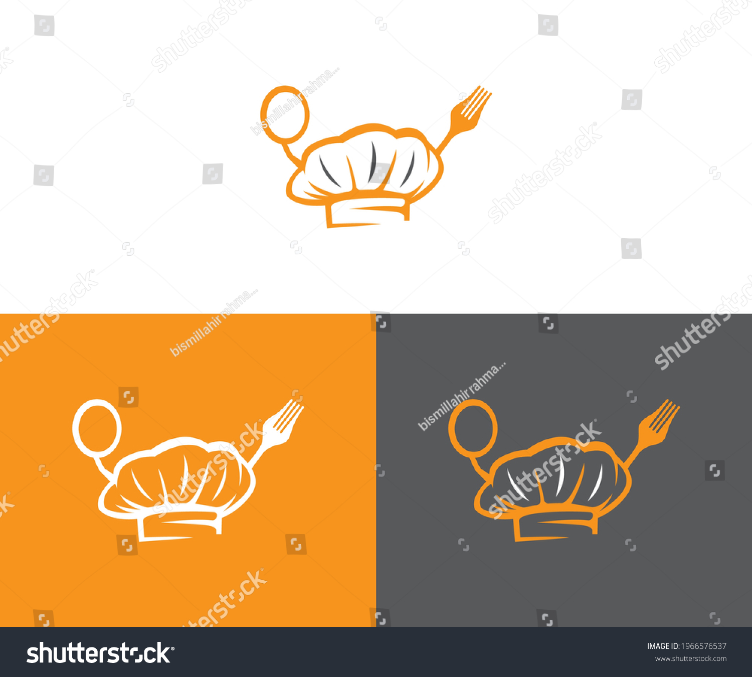 Chef Master Logo Chef Hat Stock Vector (Royalty Free) 1966576537