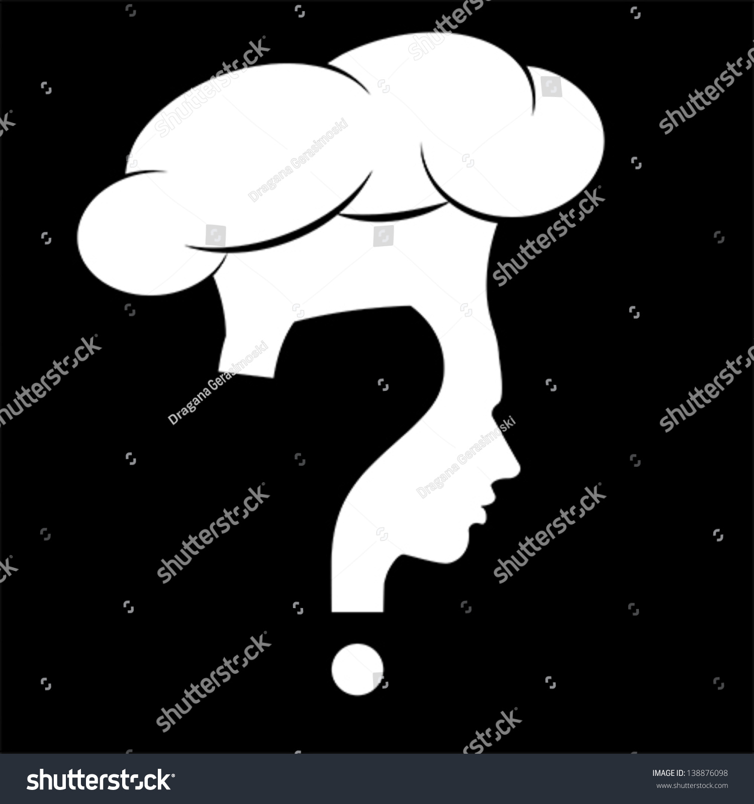 Chef Question Mark Human Head Symbol : image vectorielle de stock ...