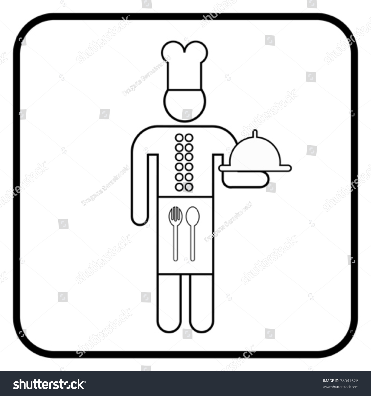 Chef Serve Symbol Vector Stock Vector (Royalty Free) 78041626 ...