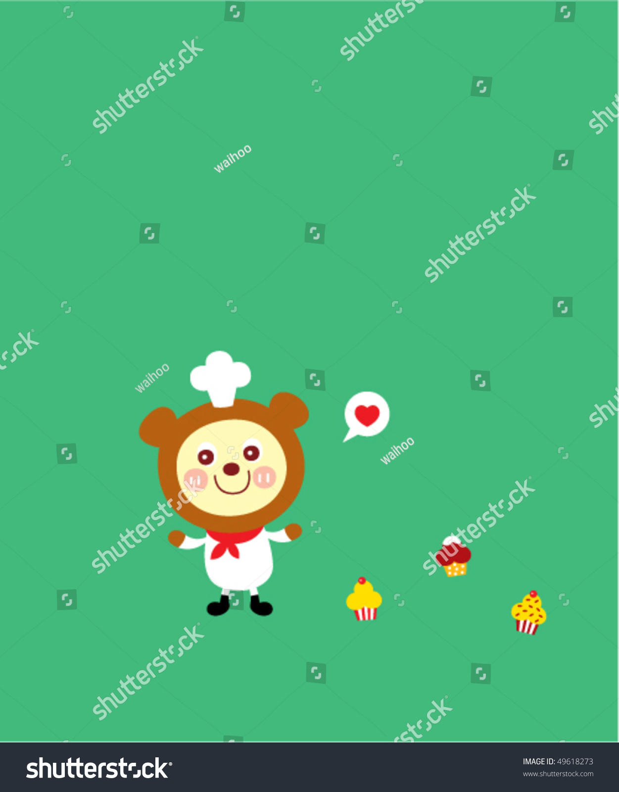 Chef Teddy Doodle Stock Vector (Royalty Free) 49618273 | Shutterstock