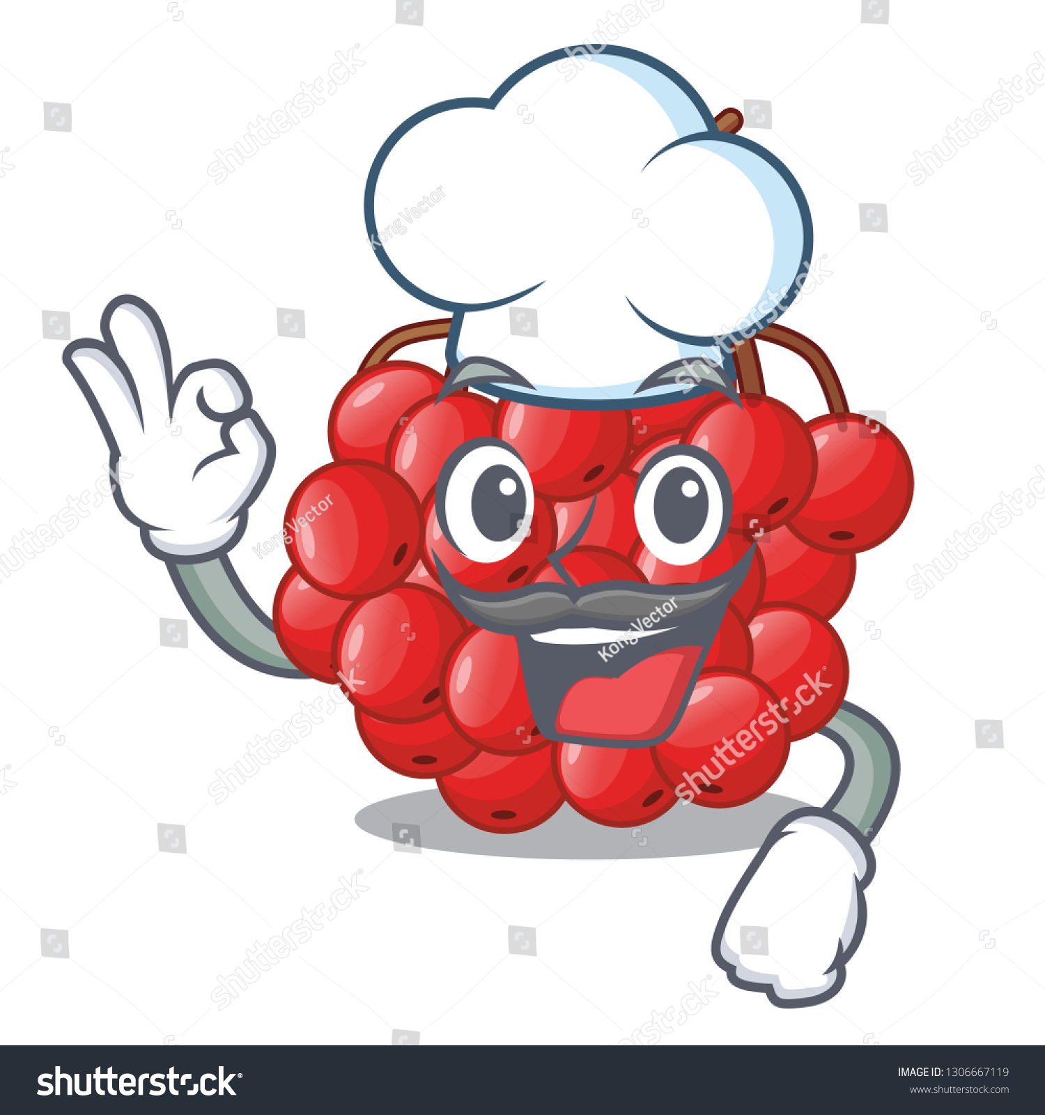 Chef Tree Rowan Berries Characters Shape Stock Vector (Royalty Free ...
