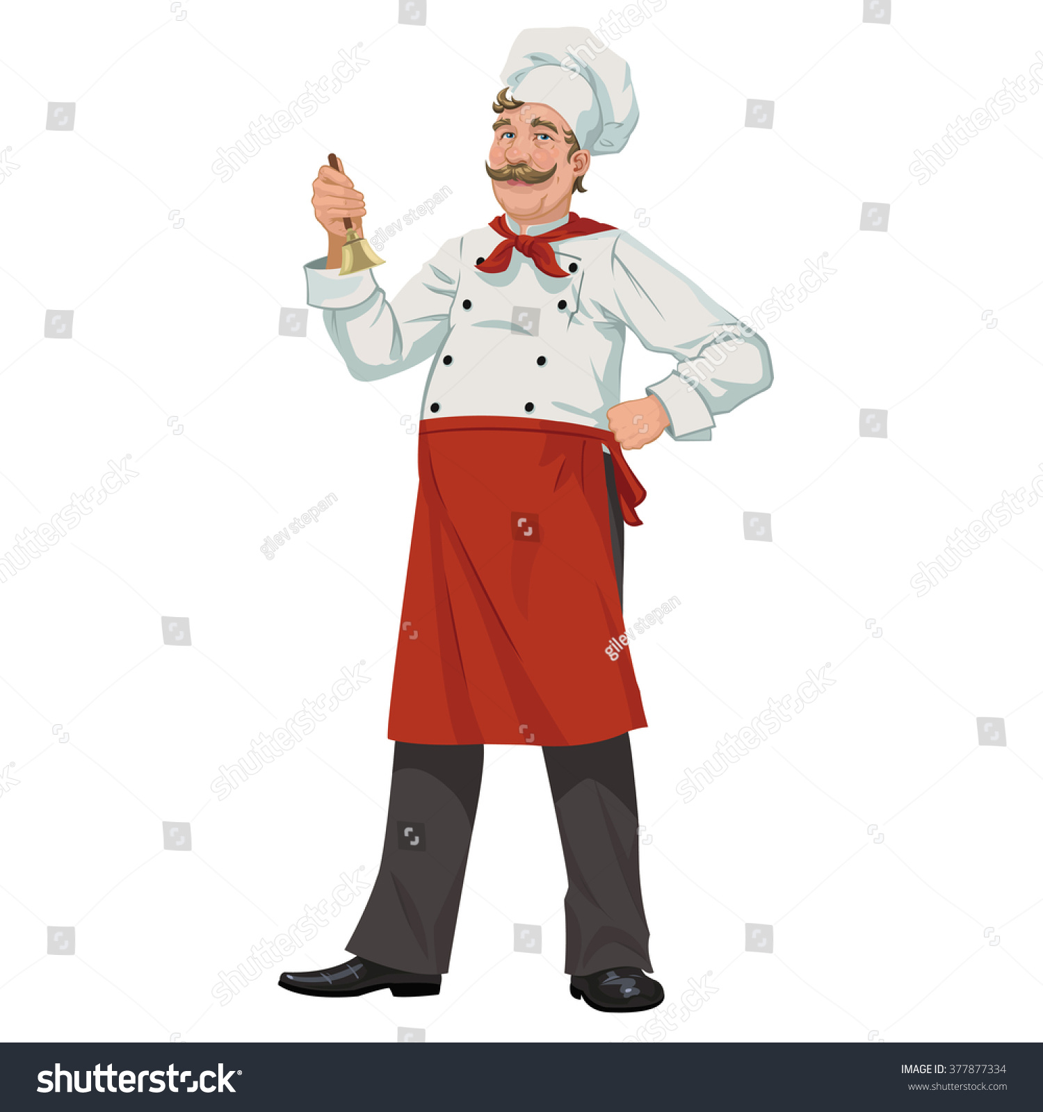 Chef Bell Stock Vector (Royalty Free) 377877334