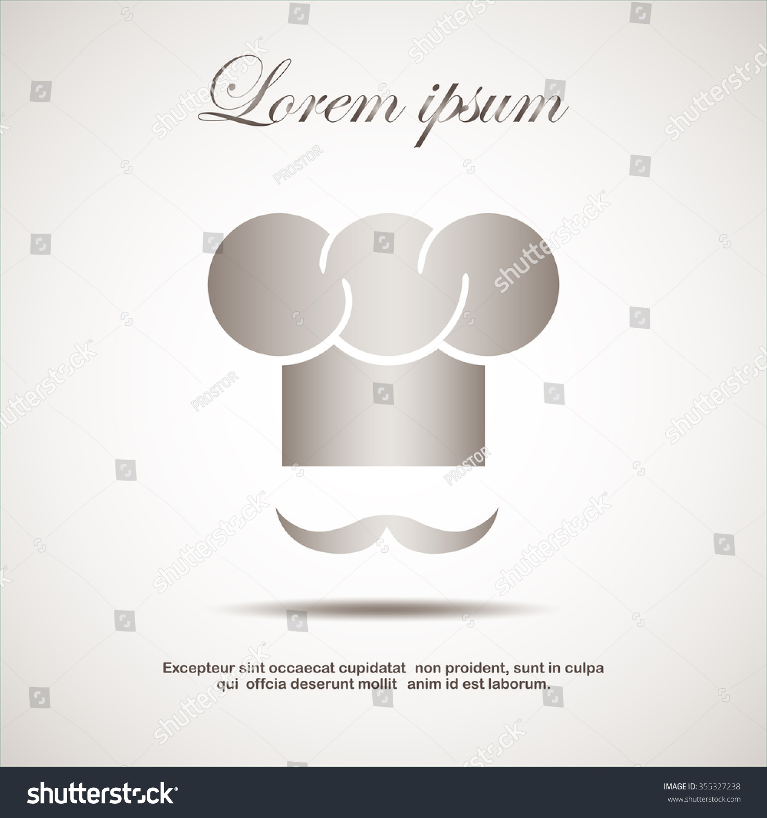 Chef Mustache Stock Vector (Royalty Free) 355327238 | Shutterstock
