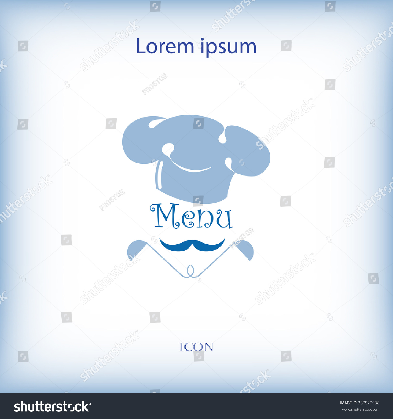 Chef Mustache Stock Vector (Royalty Free) 387522988