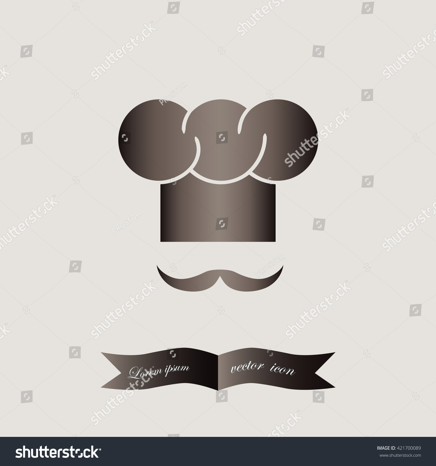 Chef Mustache Stock Vector (Royalty Free) 421700089 | Shutterstock