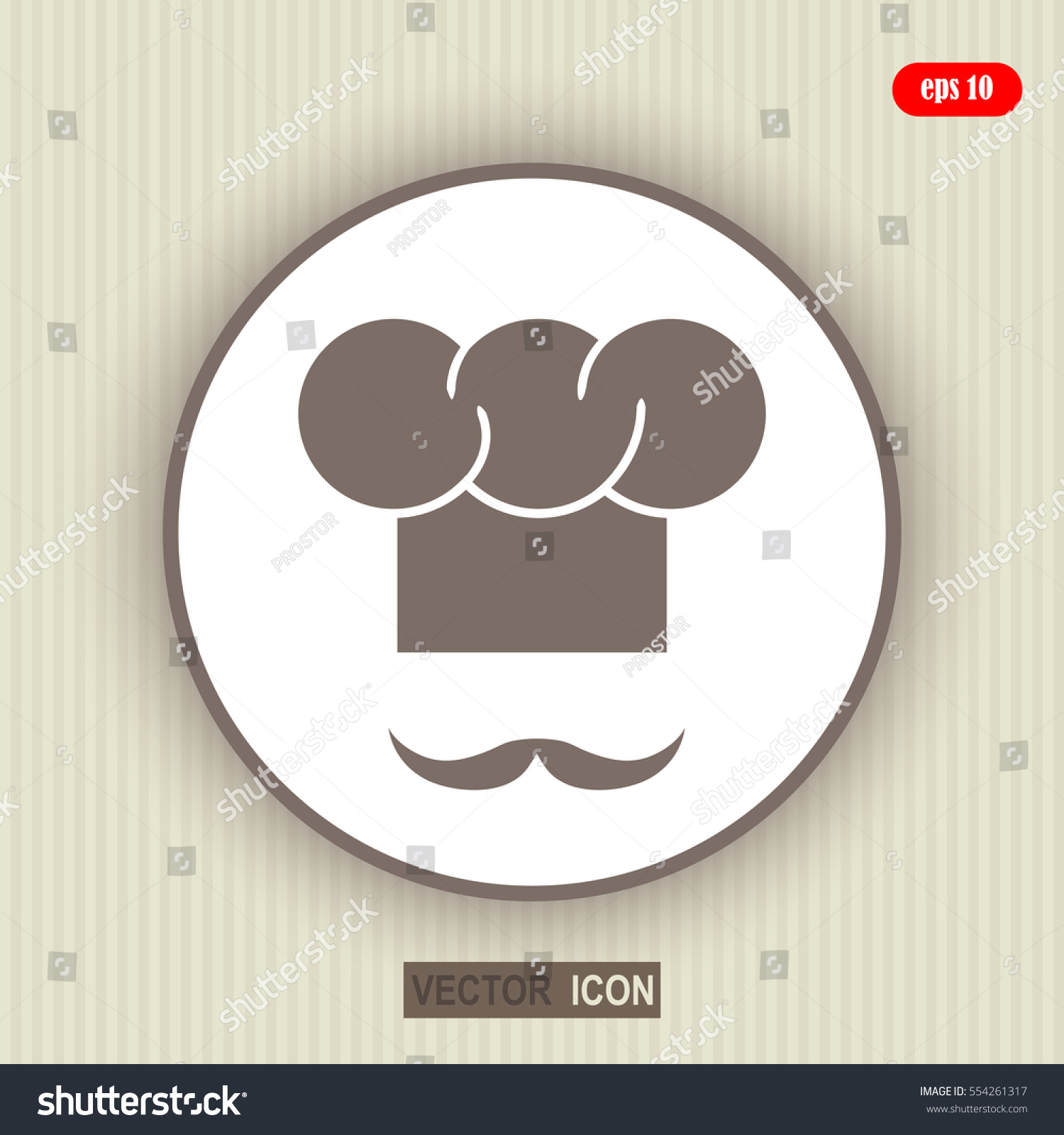 Chef Mustache Stock Vector (Royalty Free) 554261317 | Shutterstock