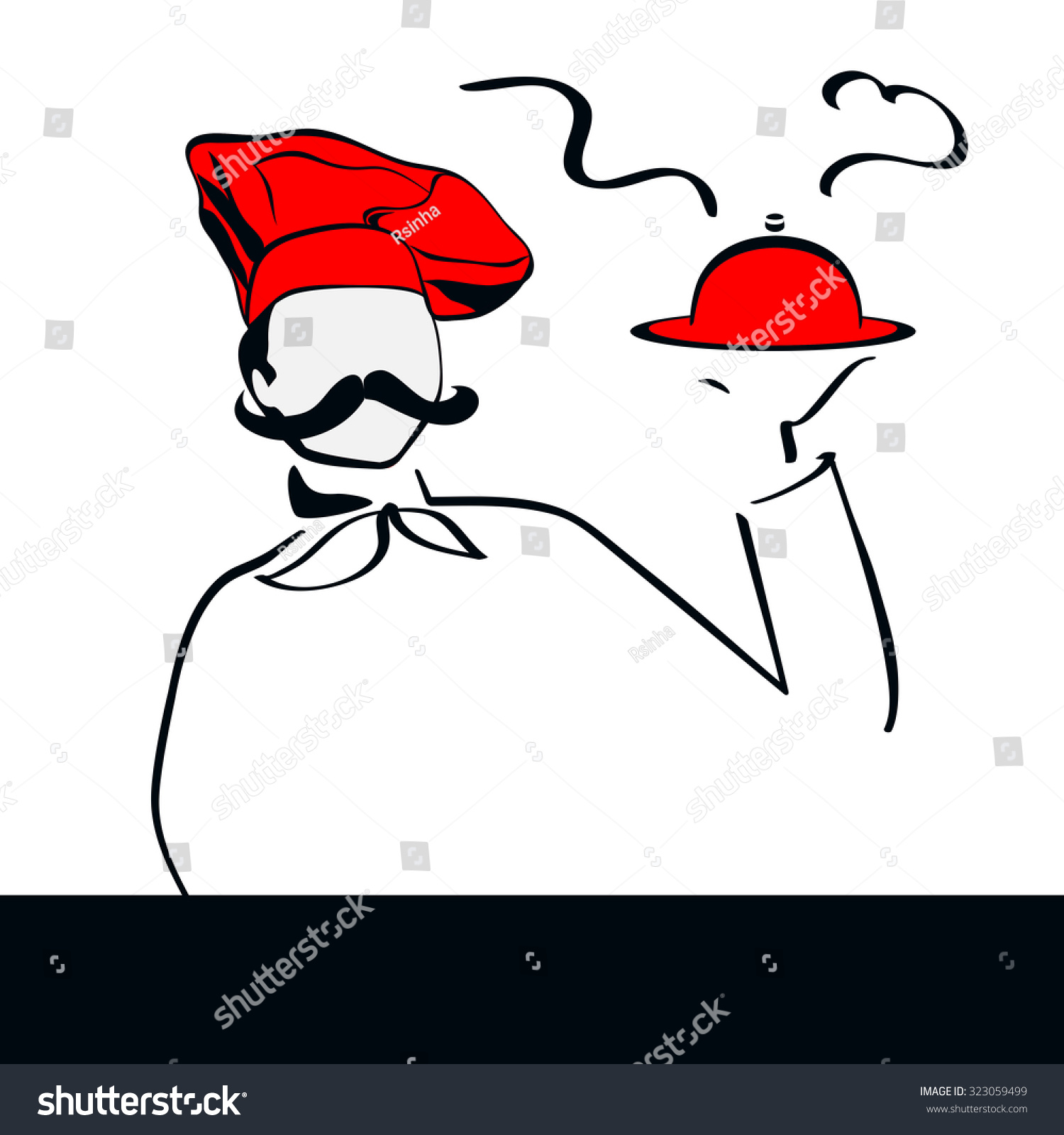 Chef Dish Stylized Vector Eps10 Stock Vector (Royalty Free) 323059499 ...