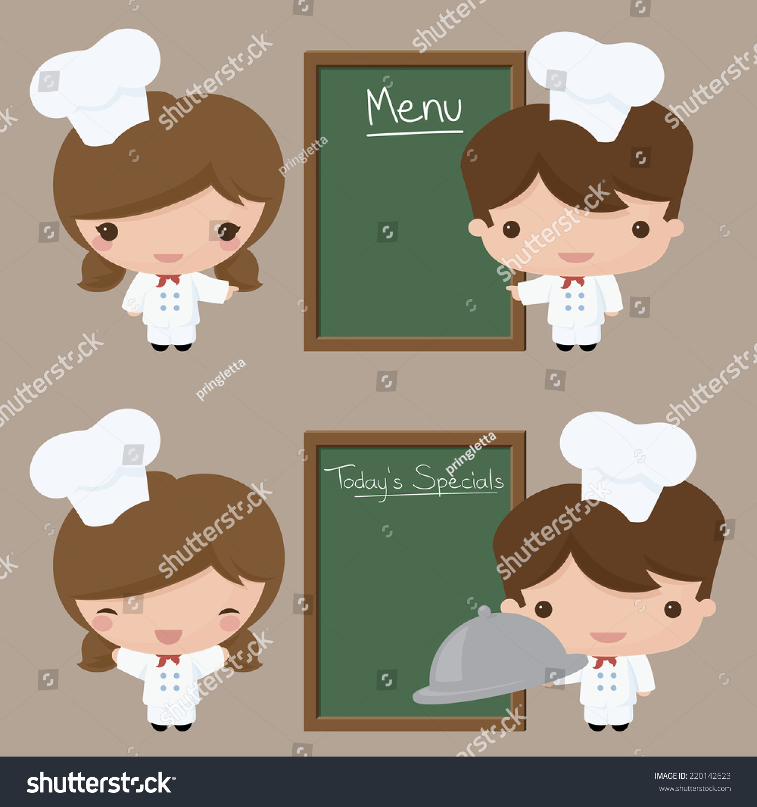 Chefs Blank Menu Boards Stock Vector (Royalty Free) 220142623 ...