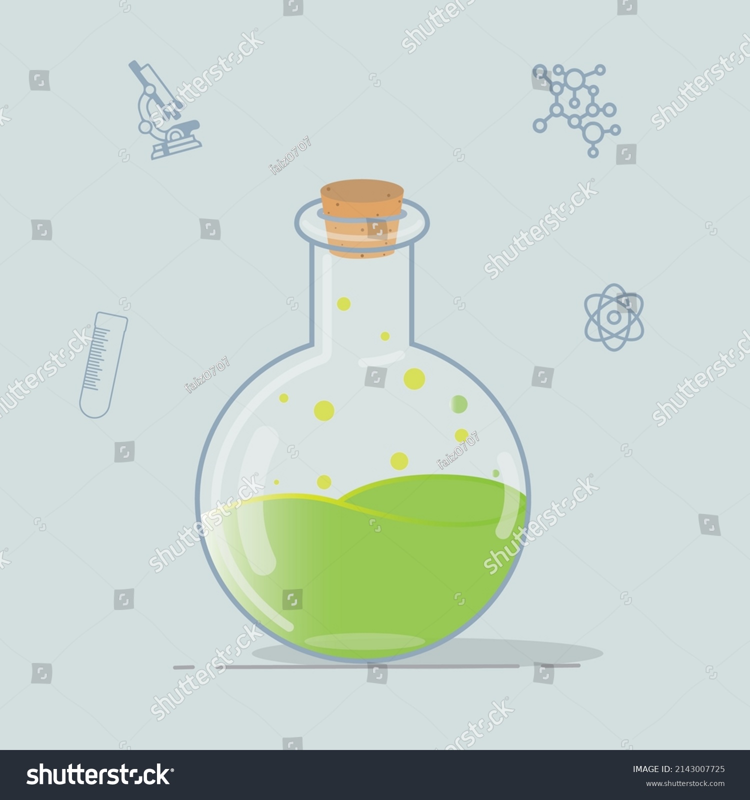 Chemical Bottle Vector Material Design Stock Vector (Royalty Free ...
