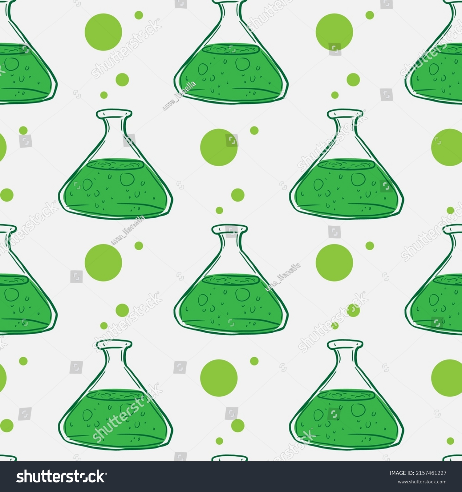 Chemical Bottle Vector Seamless Pattern On Stock Vector (Royalty Free ...