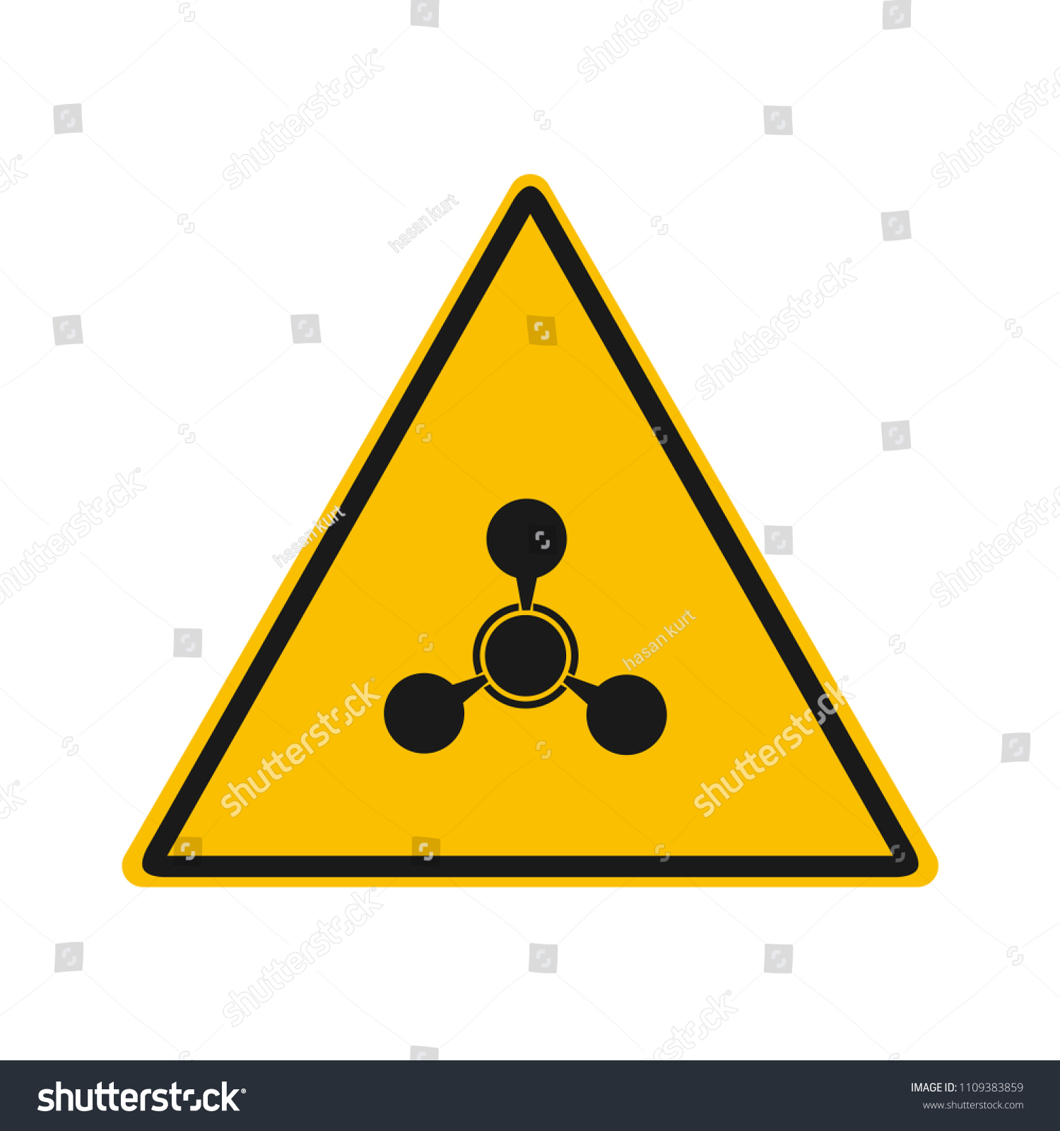 Chemical Warning Vector Sing Stock Vector (Royalty Free) 1109383859