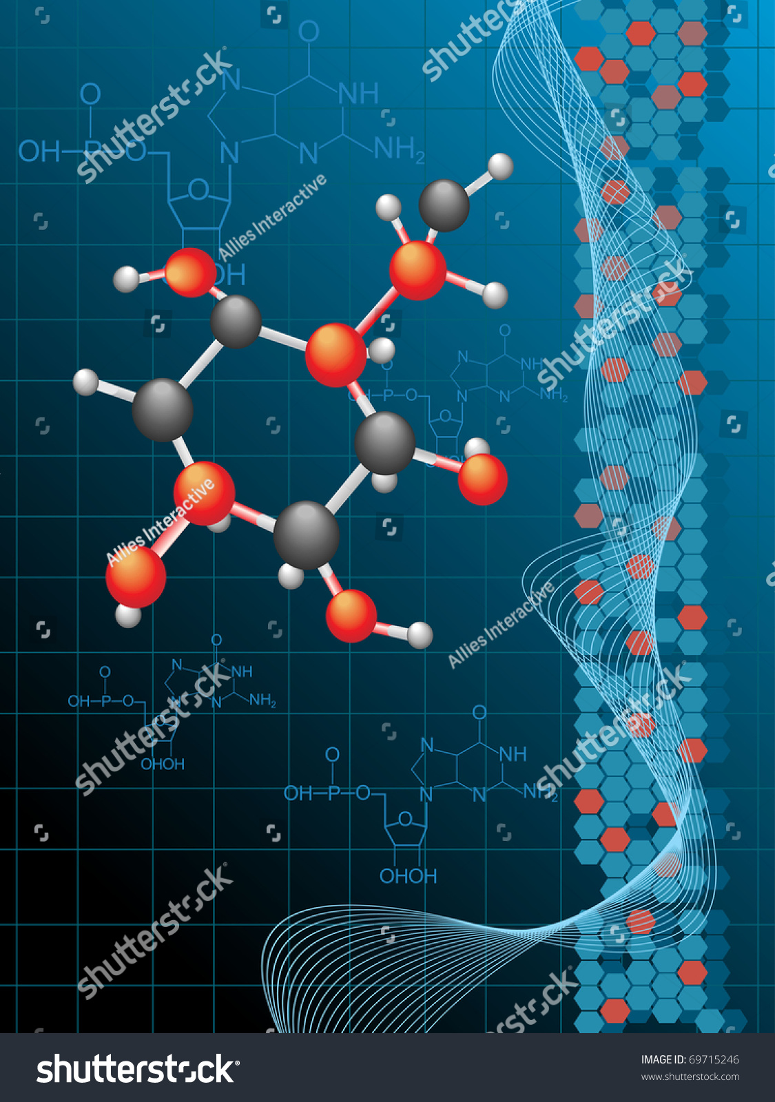 Chemistry Formula Background Atomic Structure Stock Vector (Royalty ...